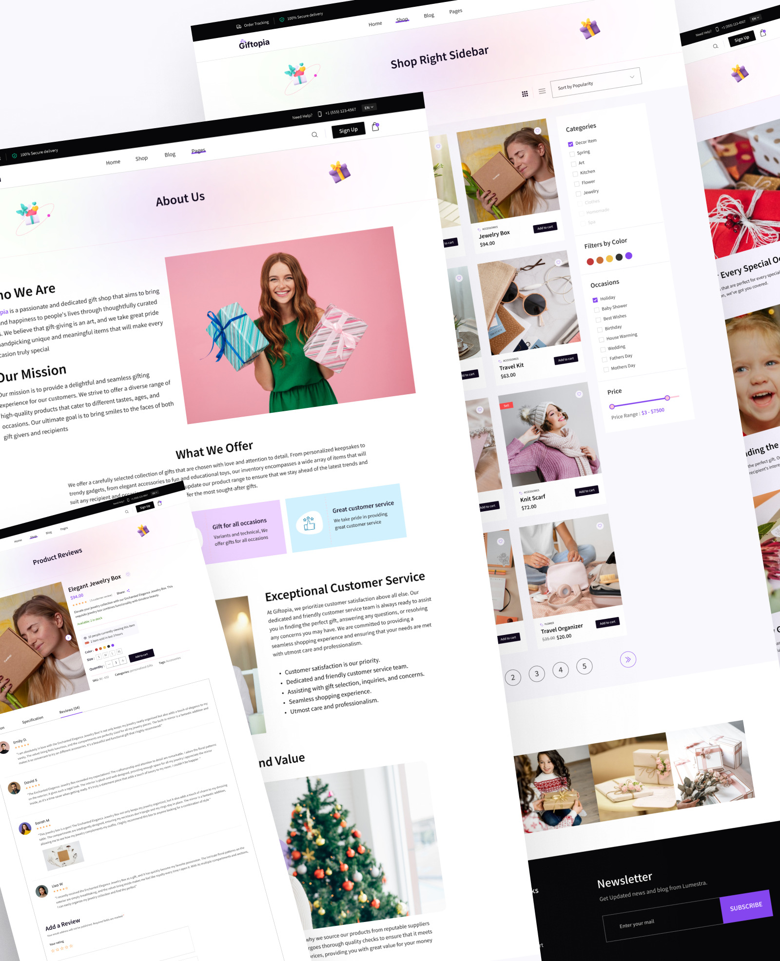 Giftopia Gift Shop Figma Template #344508 - TemplateMonster