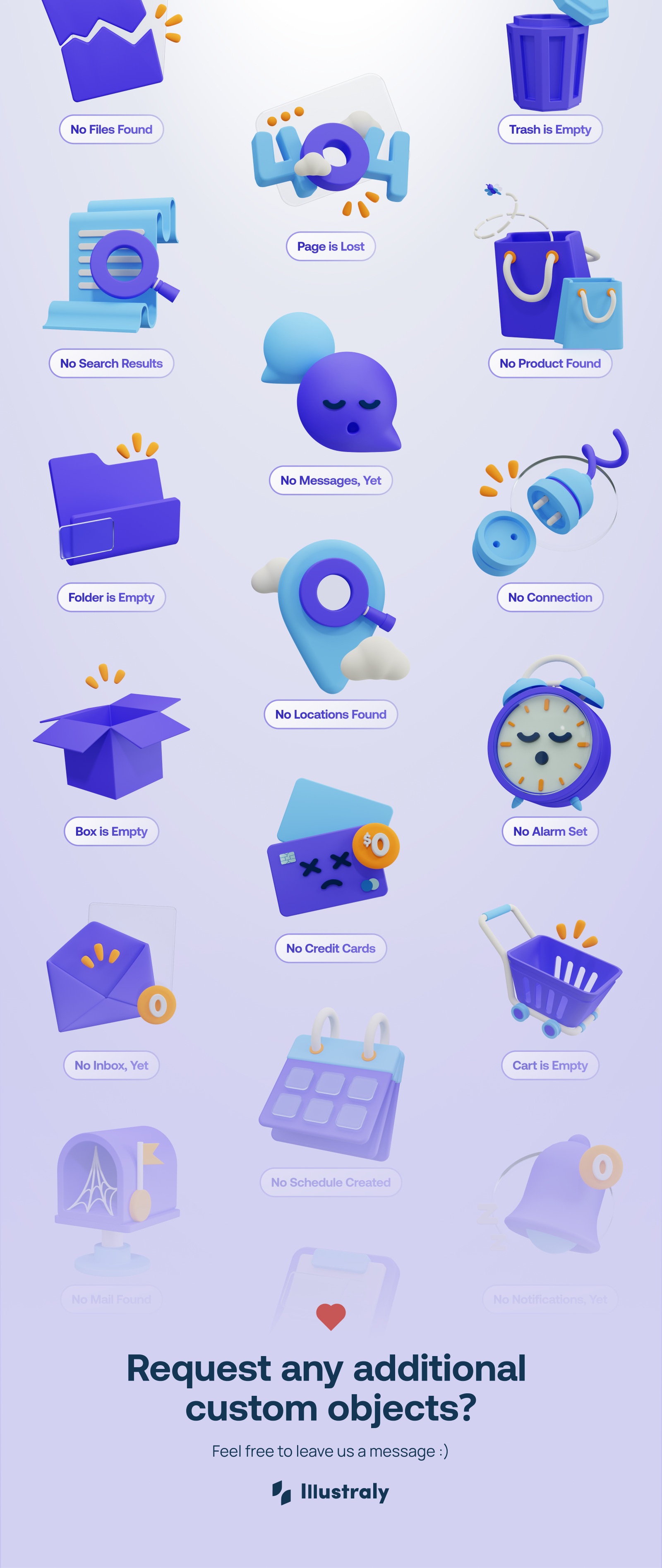 Stately - Empty State 3D Icon Set #369722 - TemplateMonster