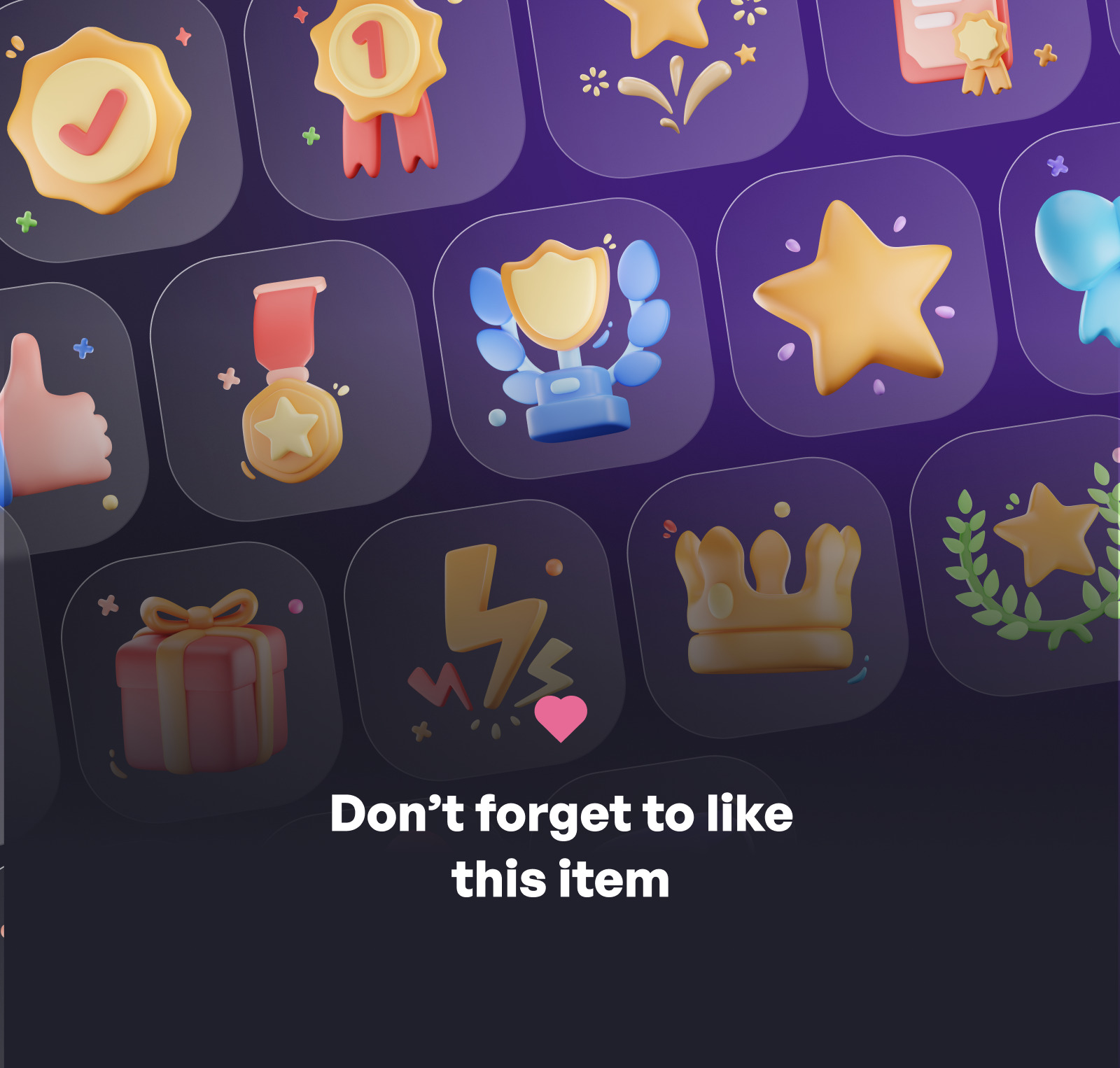 Awardly - Reward & Achievement 3D Icon Set