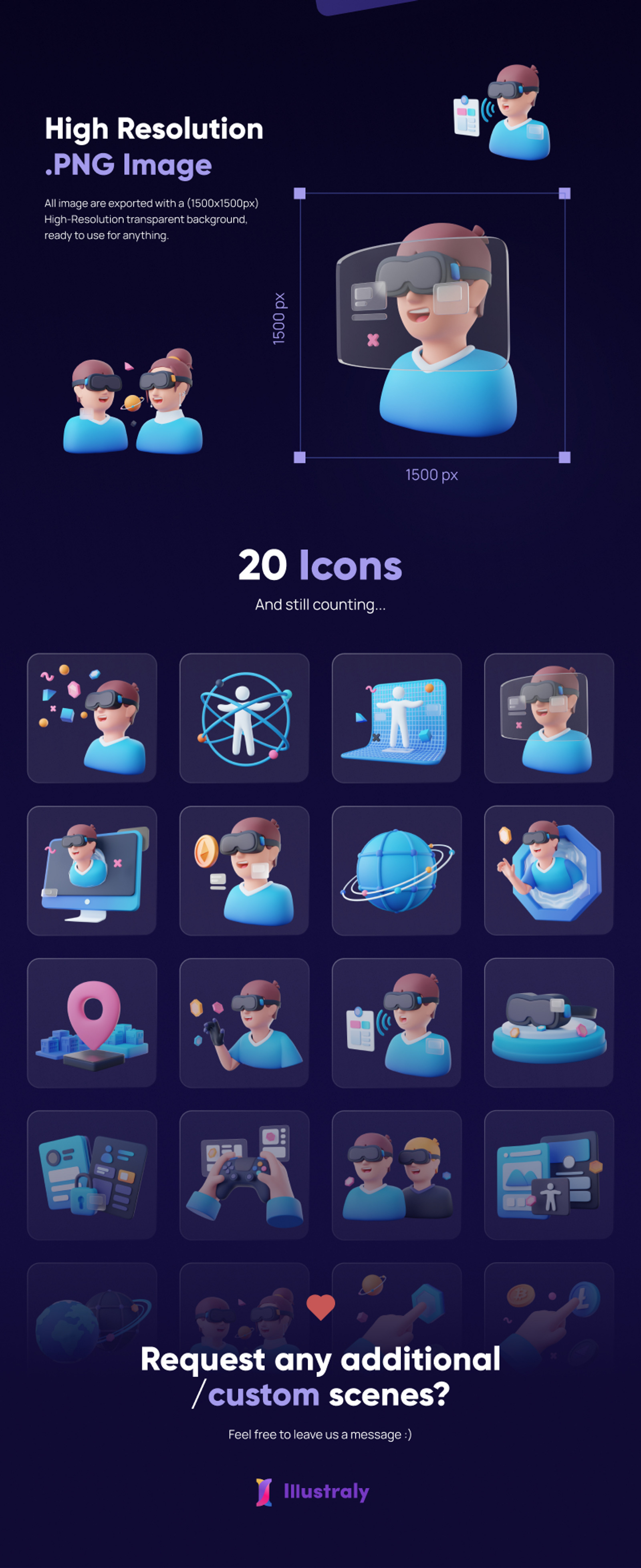 Metaversy - Metaverse 3D Icon Set #351147 - TemplateMonster