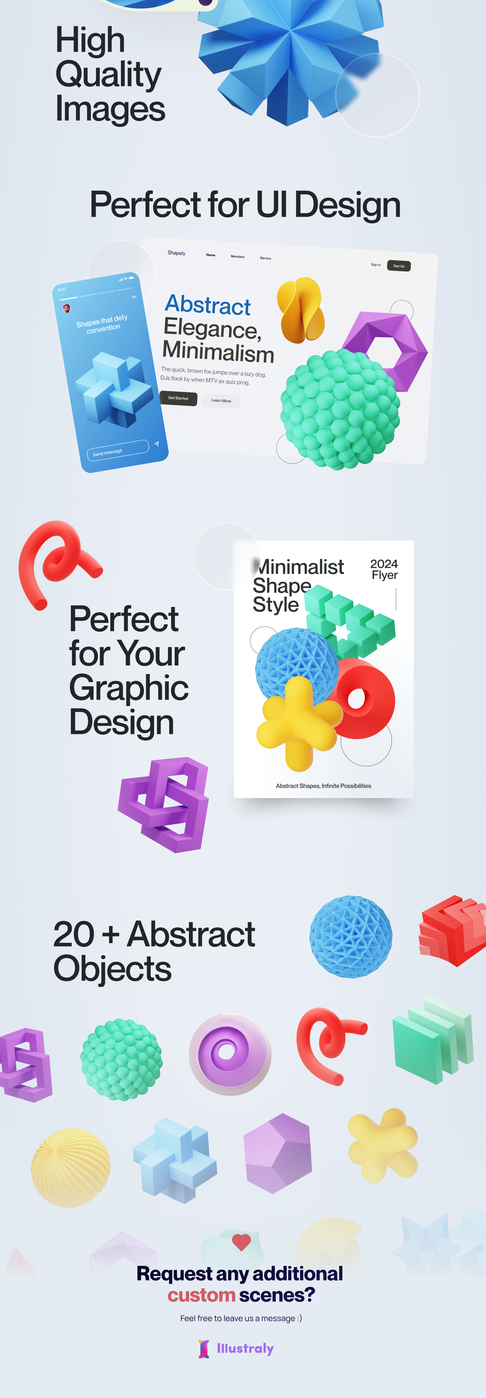 Shapely - Abstract Shape 3D Icon Set - TemplateMonster