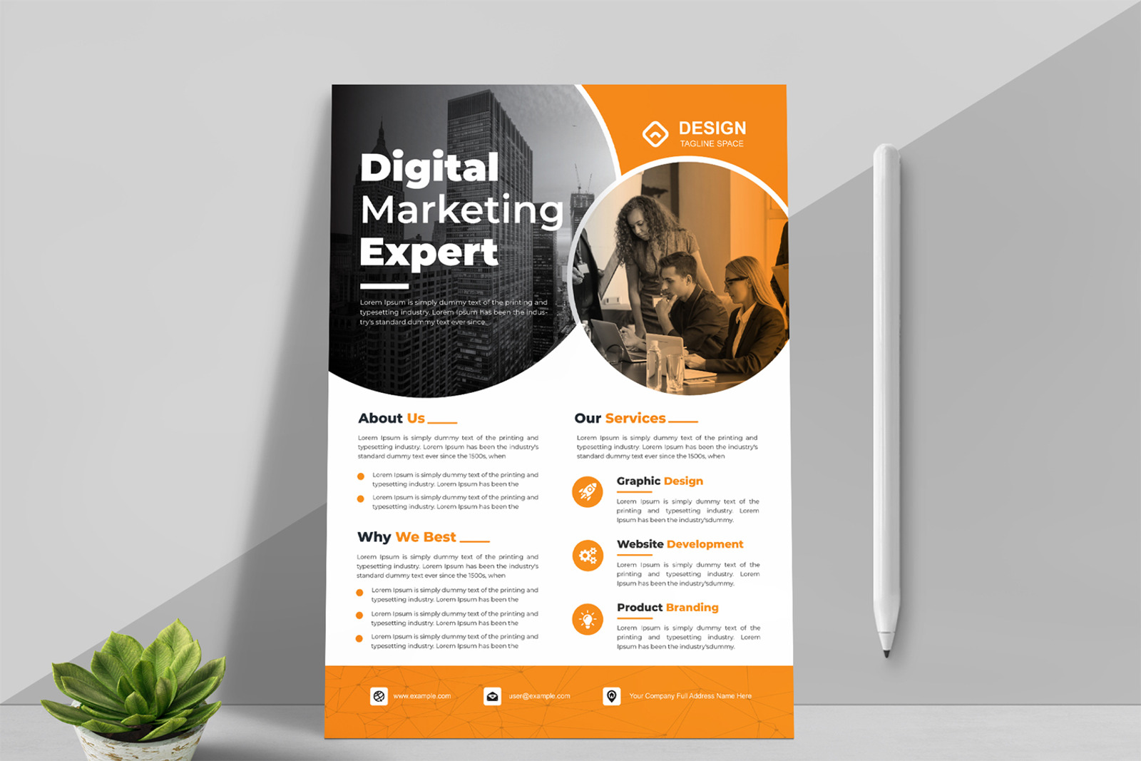 Digital Marketing Flyers Template #379216 - TemplateMonster