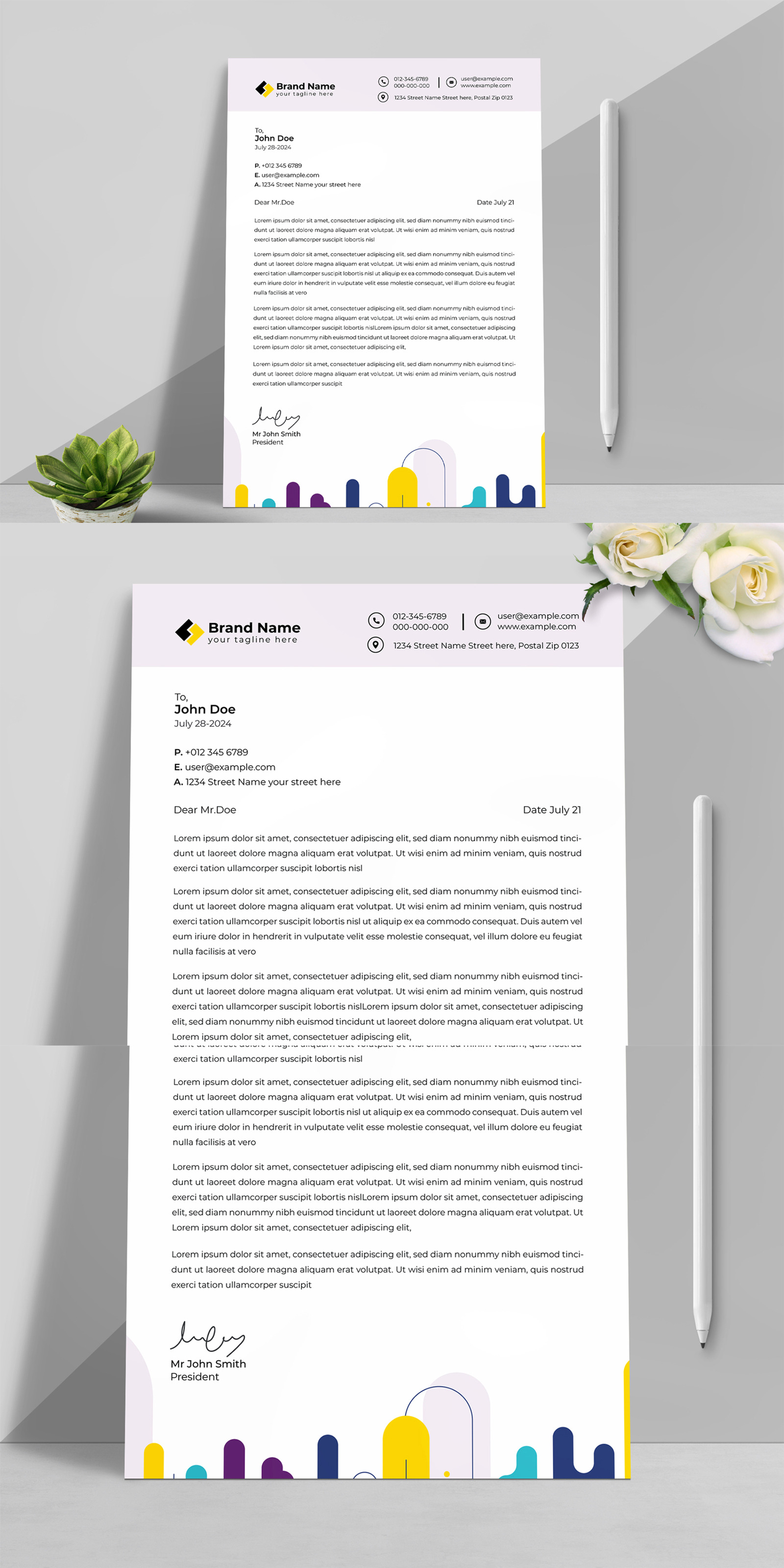 Letterhead Layout Templates #379104 - TemplateMonster