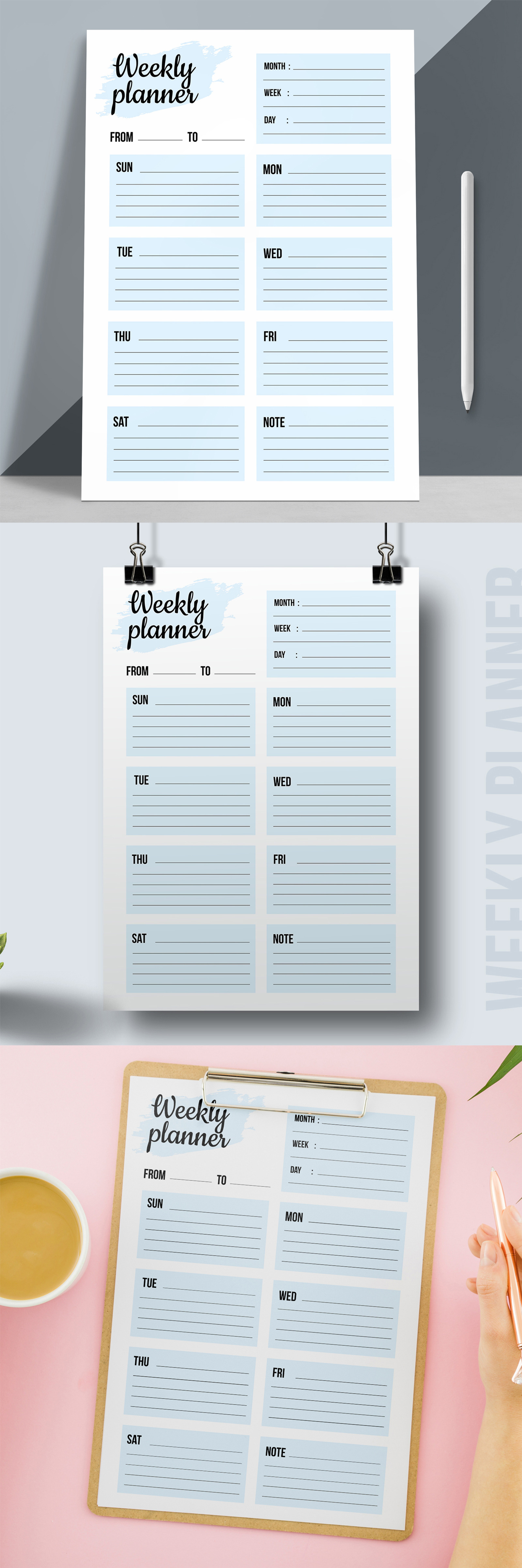 Weekly Planner Templates template #374400 - TemplateMonster