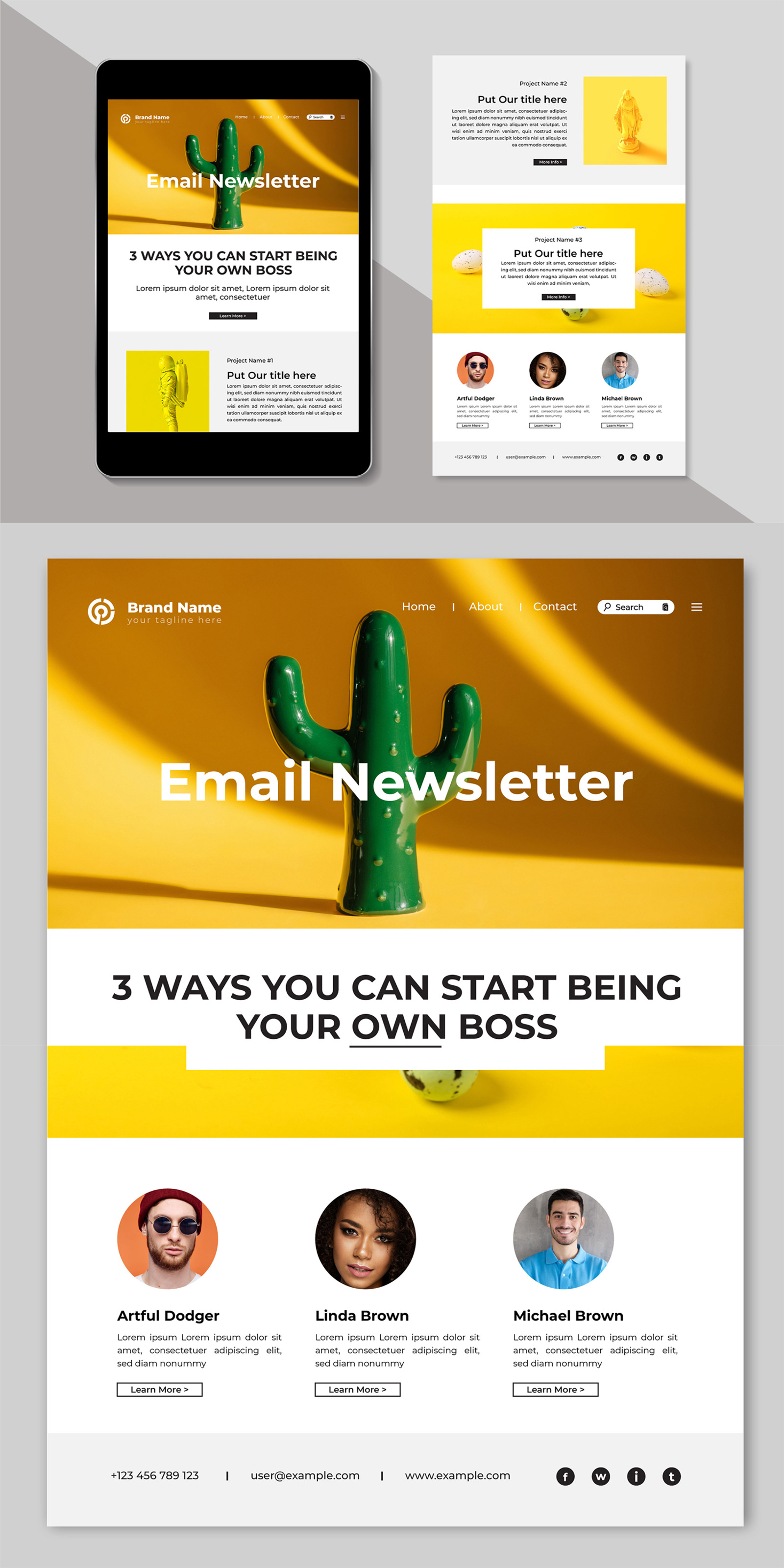 Business Email Newsletter Template #379156 - TemplateMonster