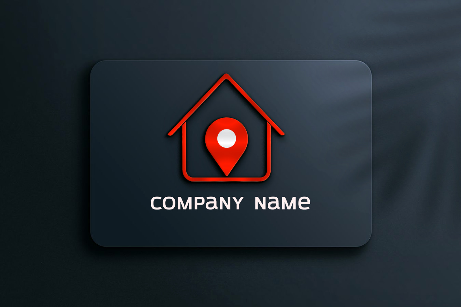Real Estate Logo Design With House and Location Icon