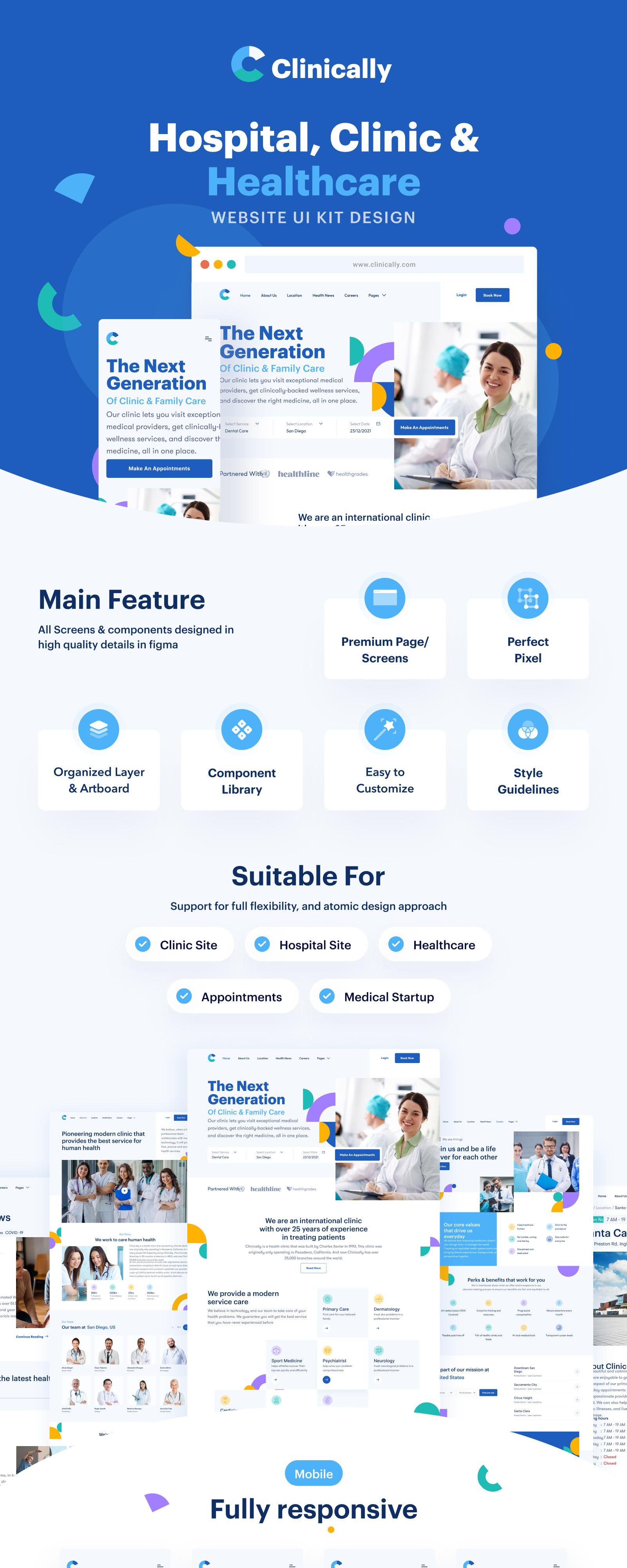 Clinically - Healthcare Web UI Design Kit - TemplateMonster