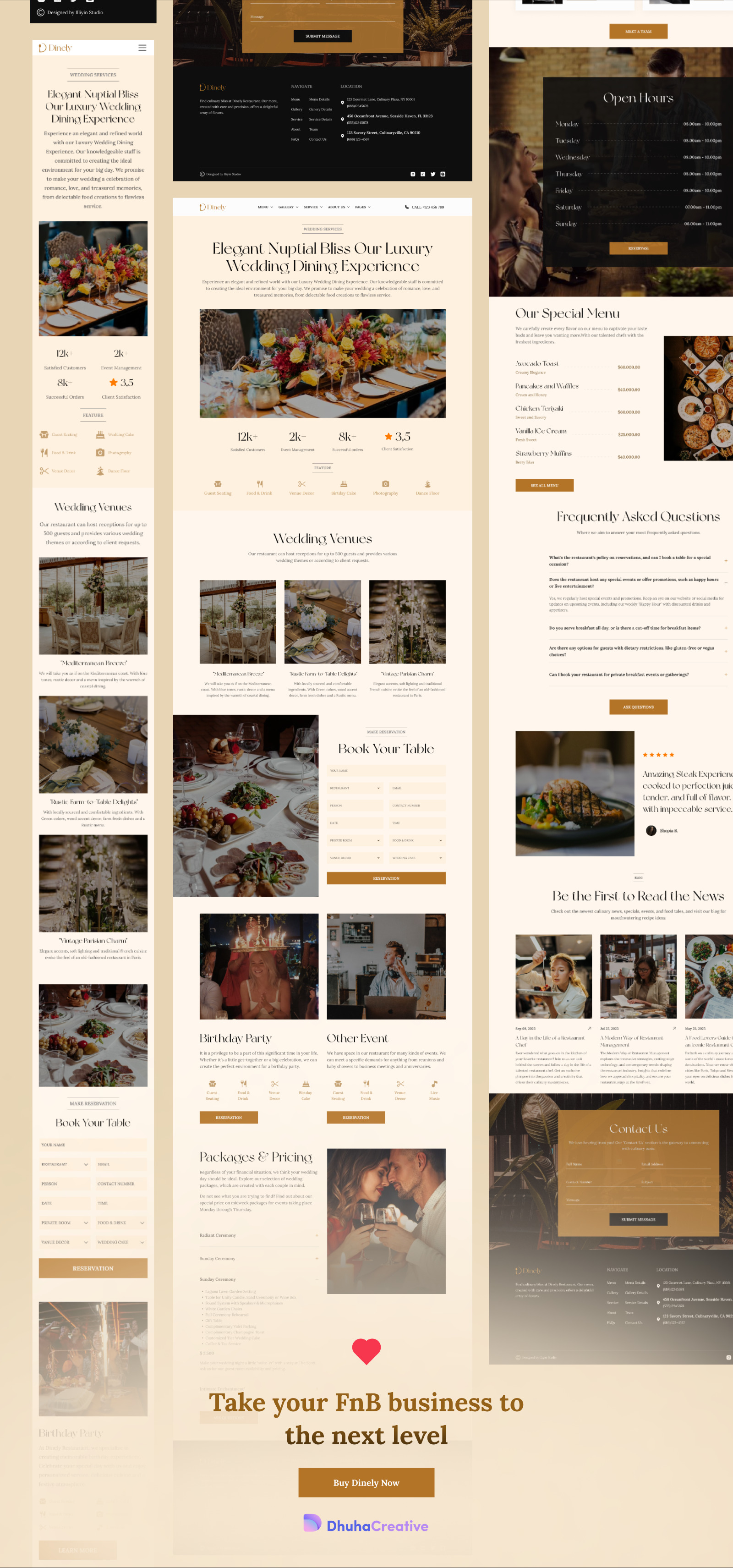 Dinely - Luxury Restaurant Website Template - TemplateMonster