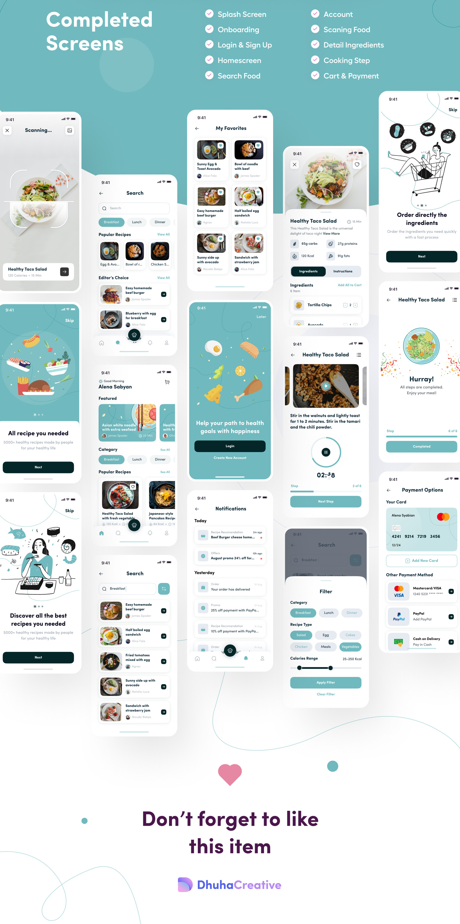 Recipely - Food Recipe App UI Kit #341122 - TemplateMonster