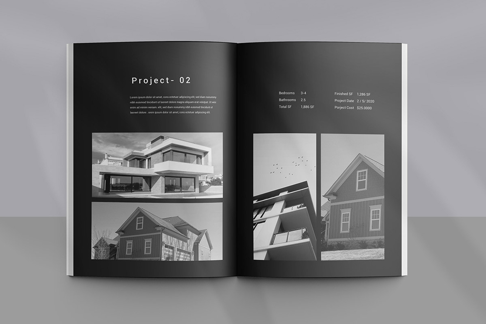 Black and White Portfolio Template #332967 - TemplateMonster