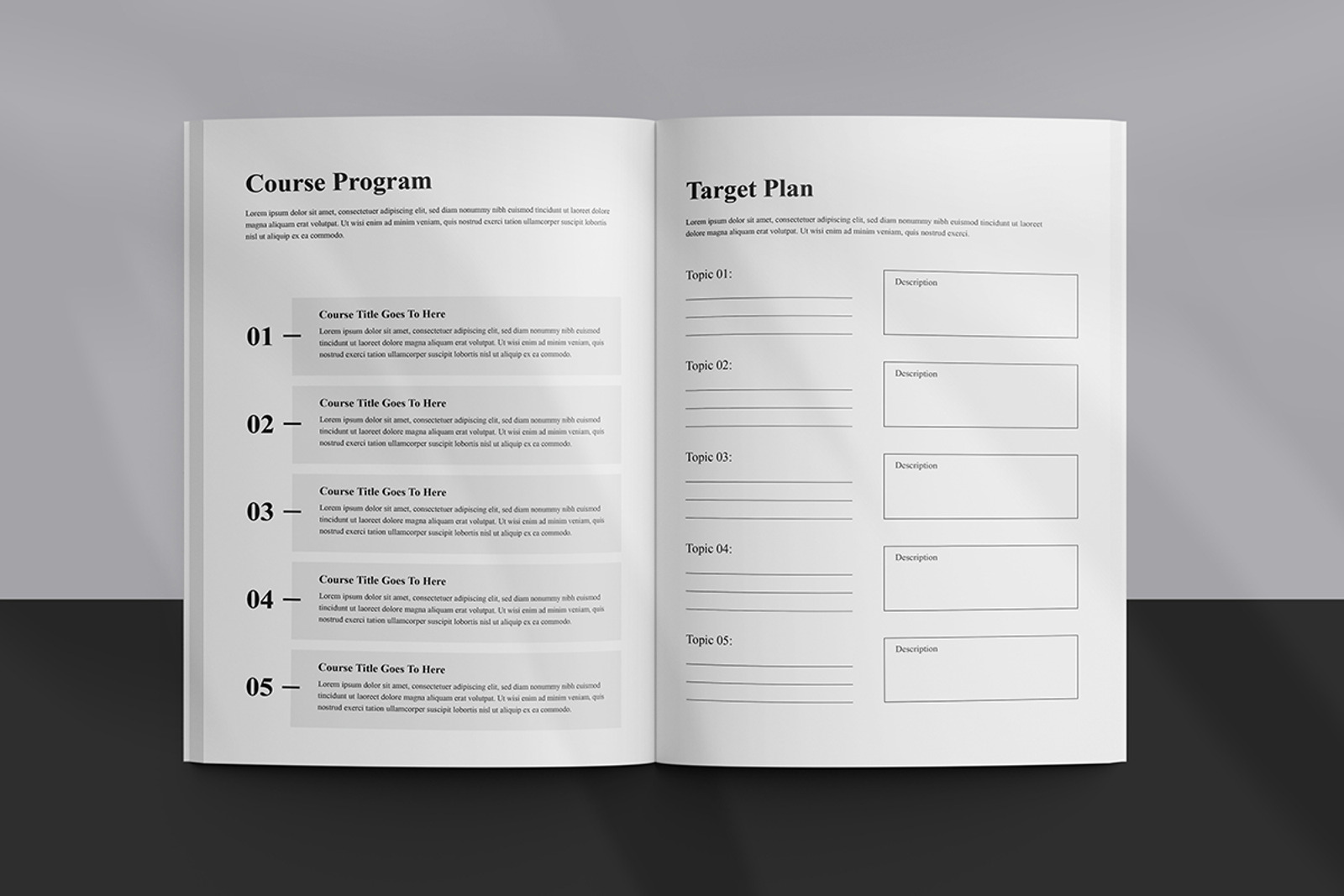 The Course Workbook Layout #345058 - TemplateMonster