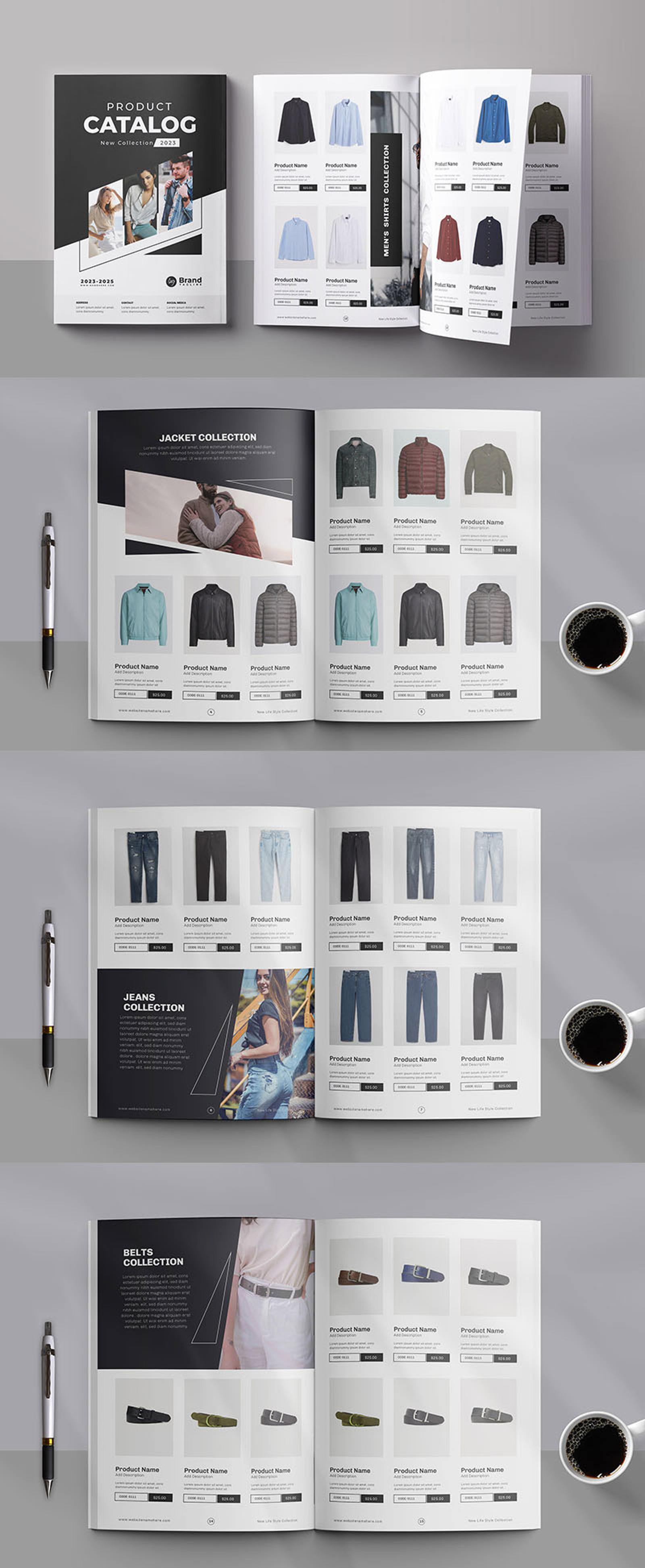 Product catalogue template or Catalog layout design