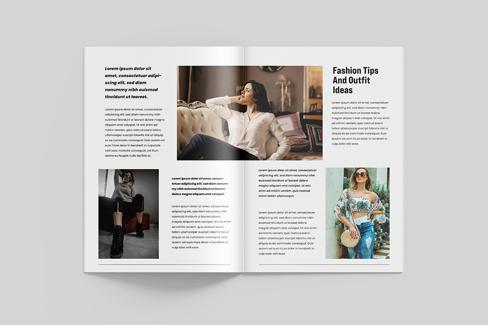 Magazine Layout Template Fashion Magazine Layout Design