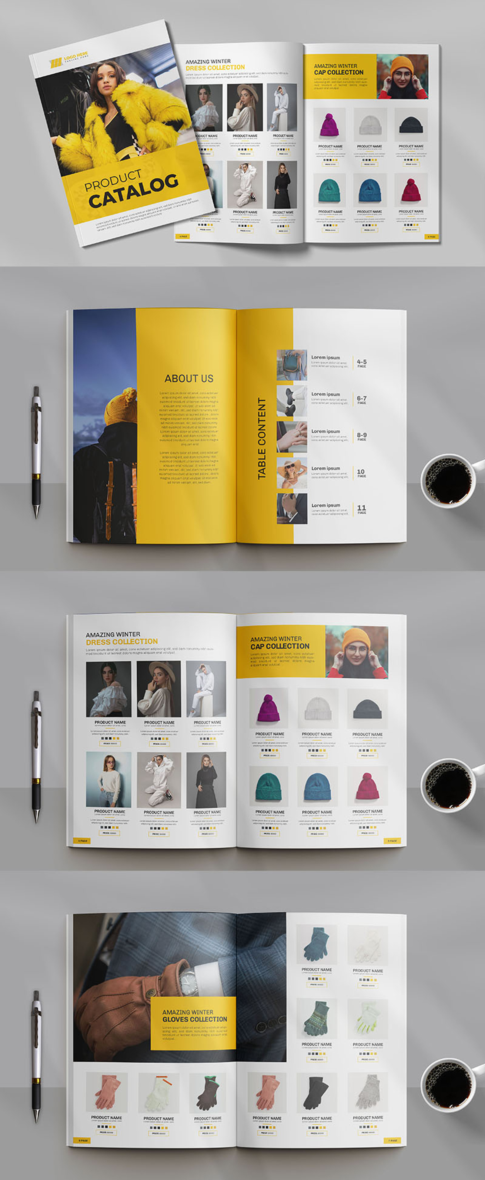 Catalog Template or Fashion Lookbook design - TemplateMonster