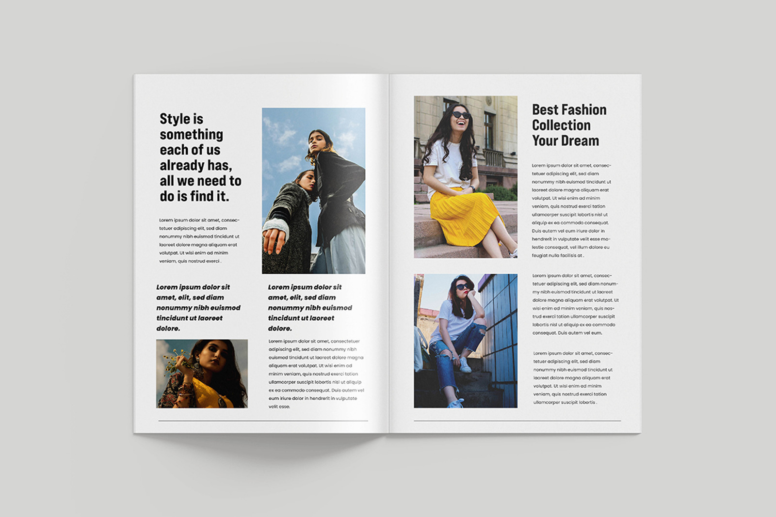 Magazine Layout Template Fashion Magazine Layout Design