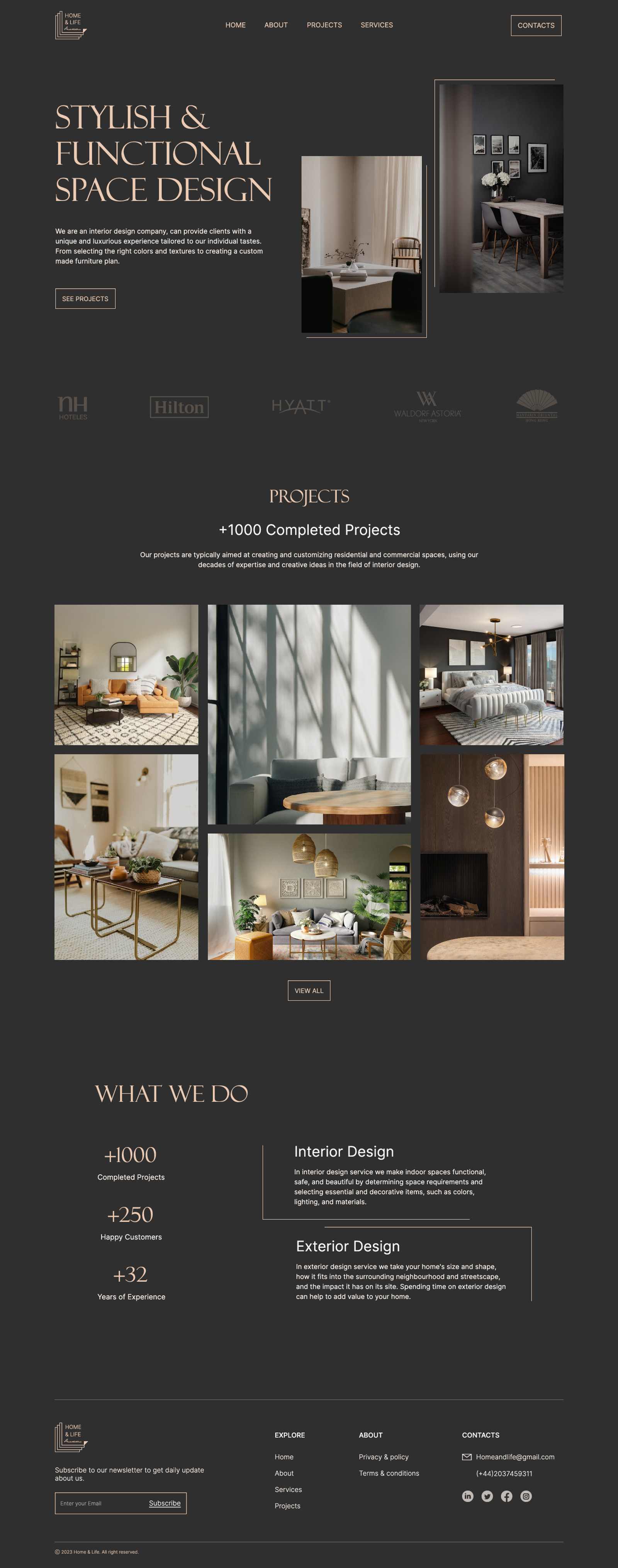 Interior Design Website Design UI Template - TemplateMonster