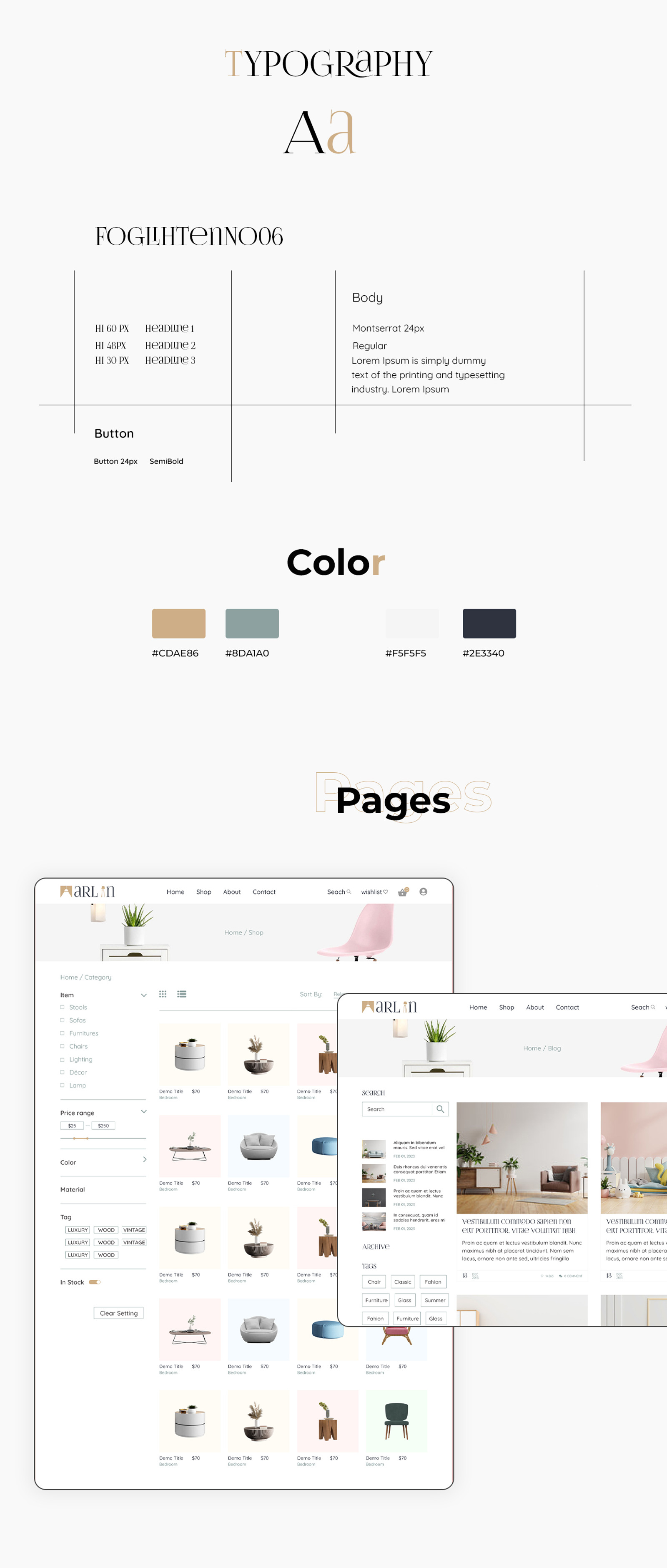 Shopify Ecommerce website PSD & XD template