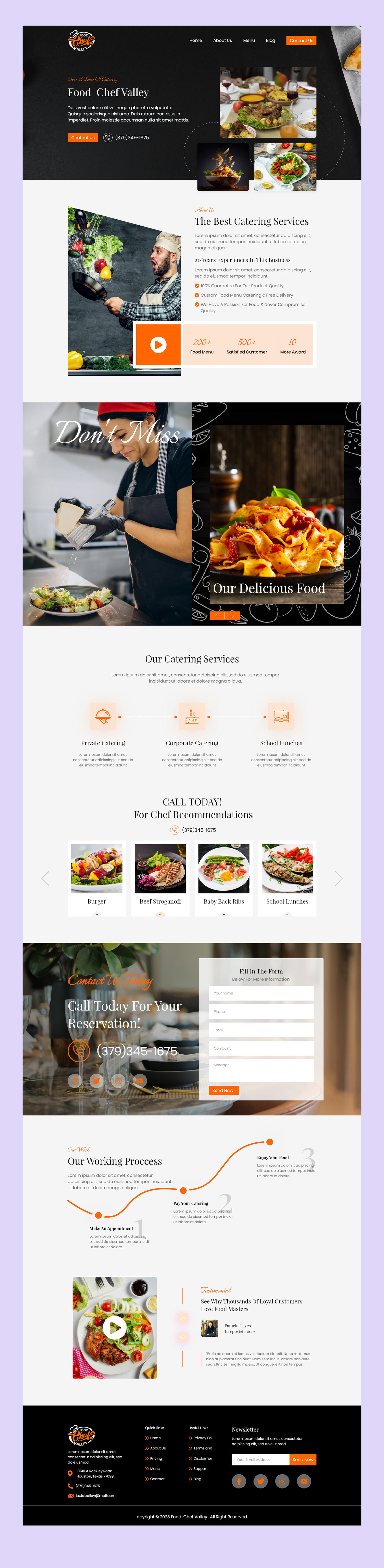 Catering Service Web Template #336978 - TemplateMonster