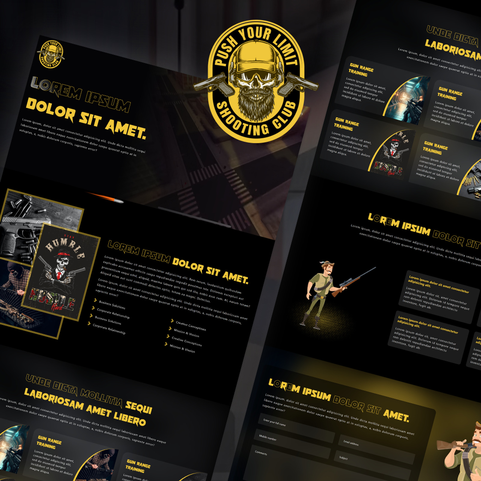 DesignAim - Gun Shooting Landing Page - TemplateMonster