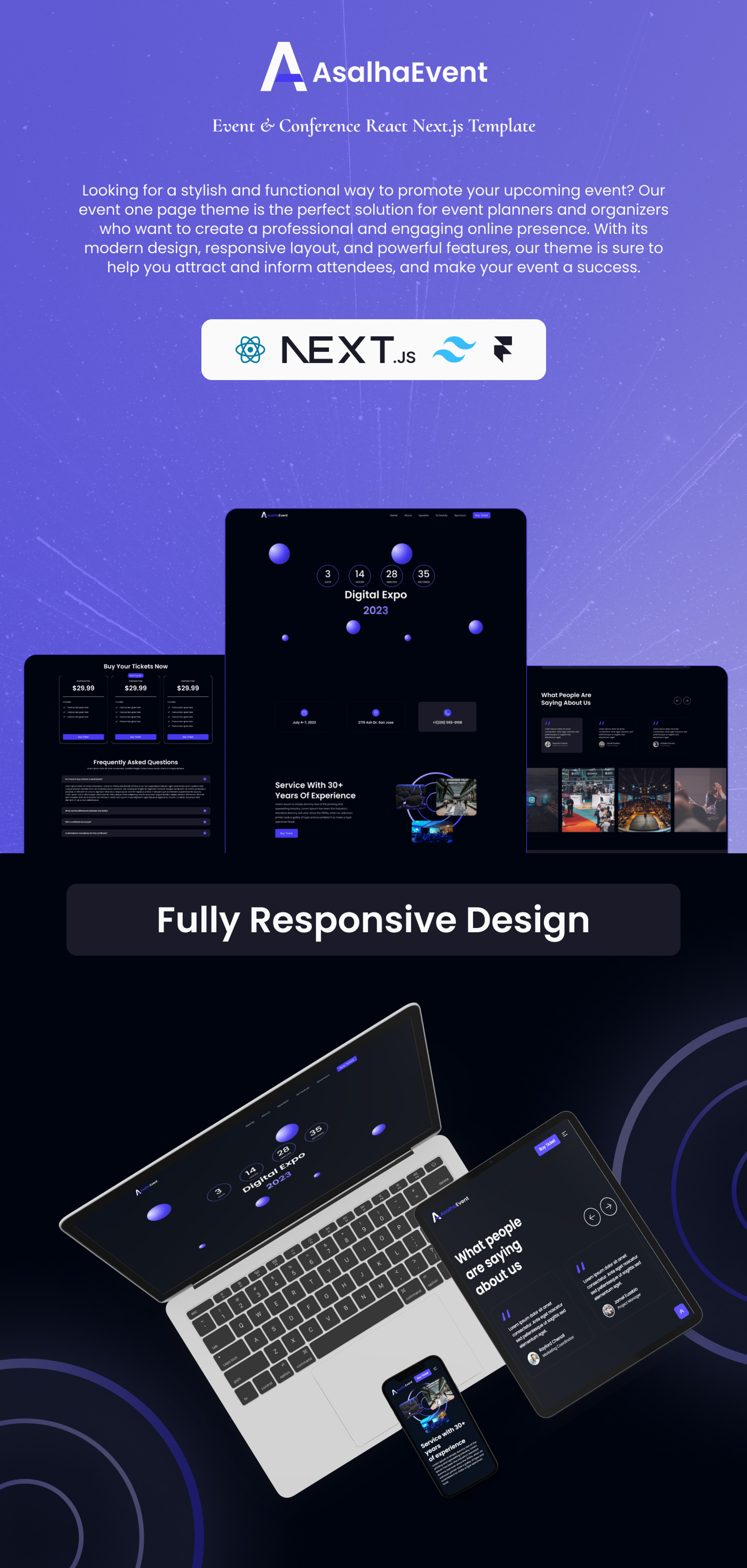 AsalhaEvent - Conference & Event React Next js Template