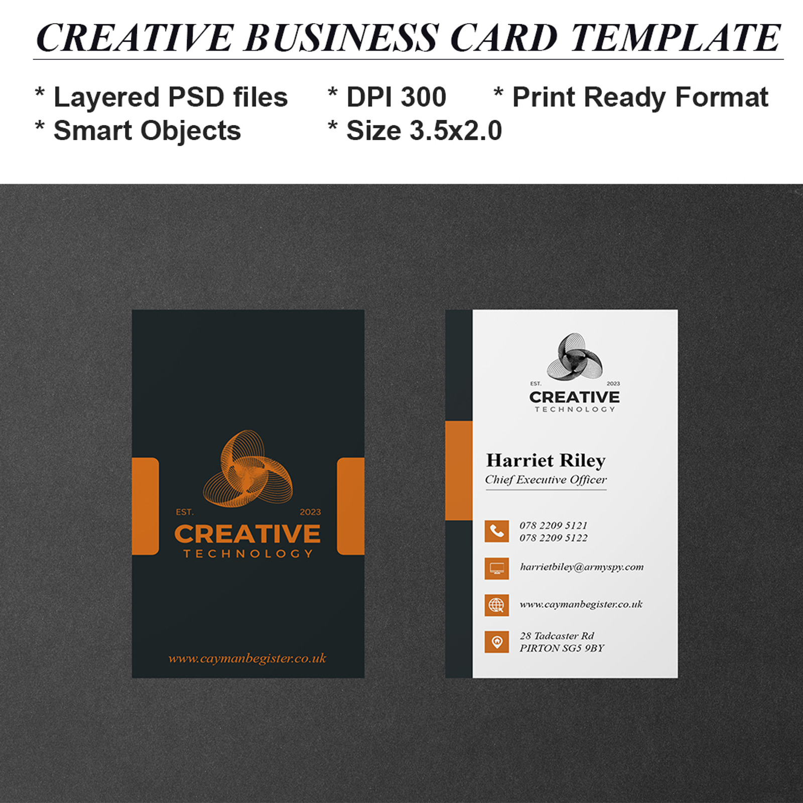 Abstract Visiting Cards - Corporate Identity Template