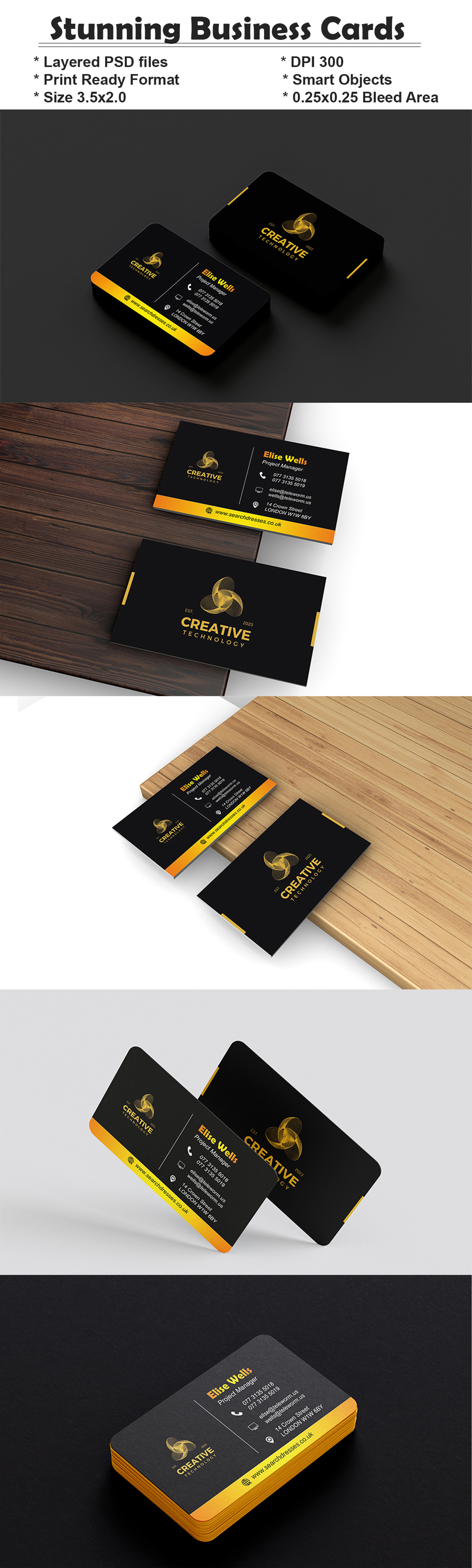 Stunning visiting Card - Printable Format - Ready to use