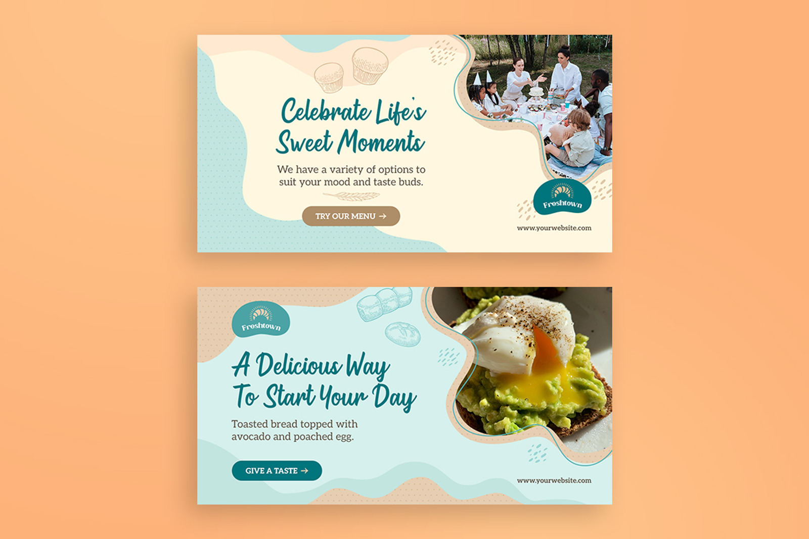 Bakery Shop Facebook Banner Templates - TemplateMonster