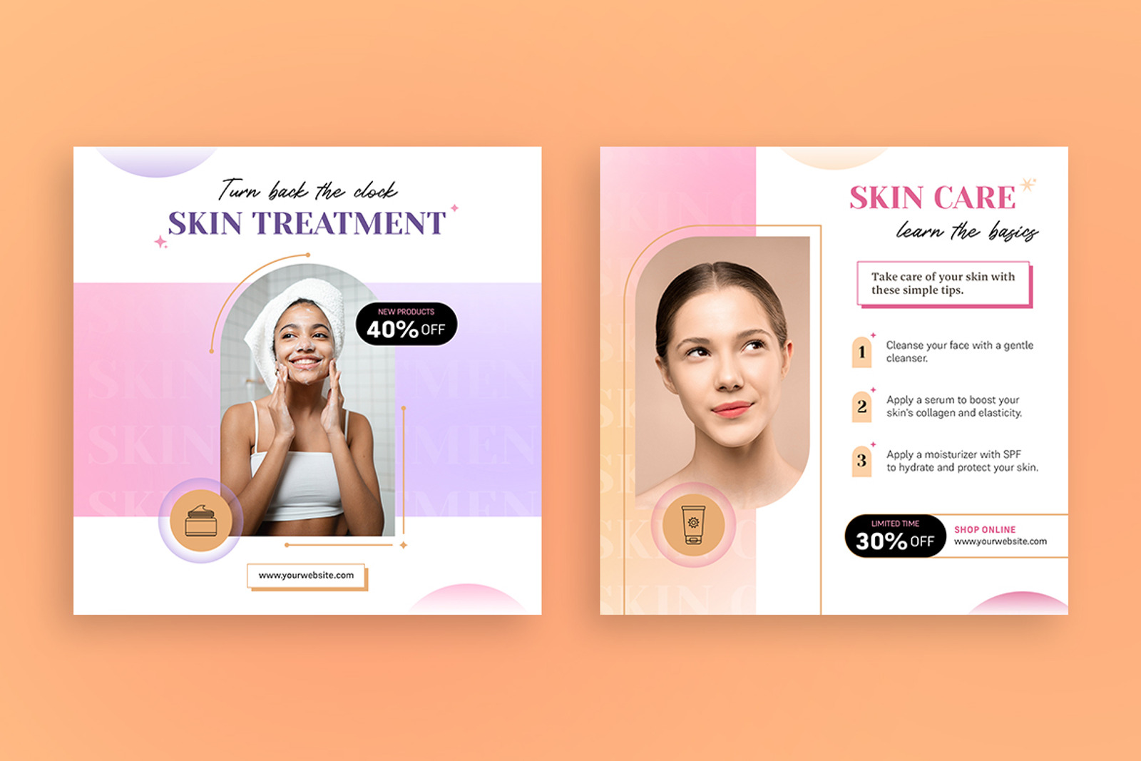 Beauty Care Banner Templates #364216 - TemplateMonster