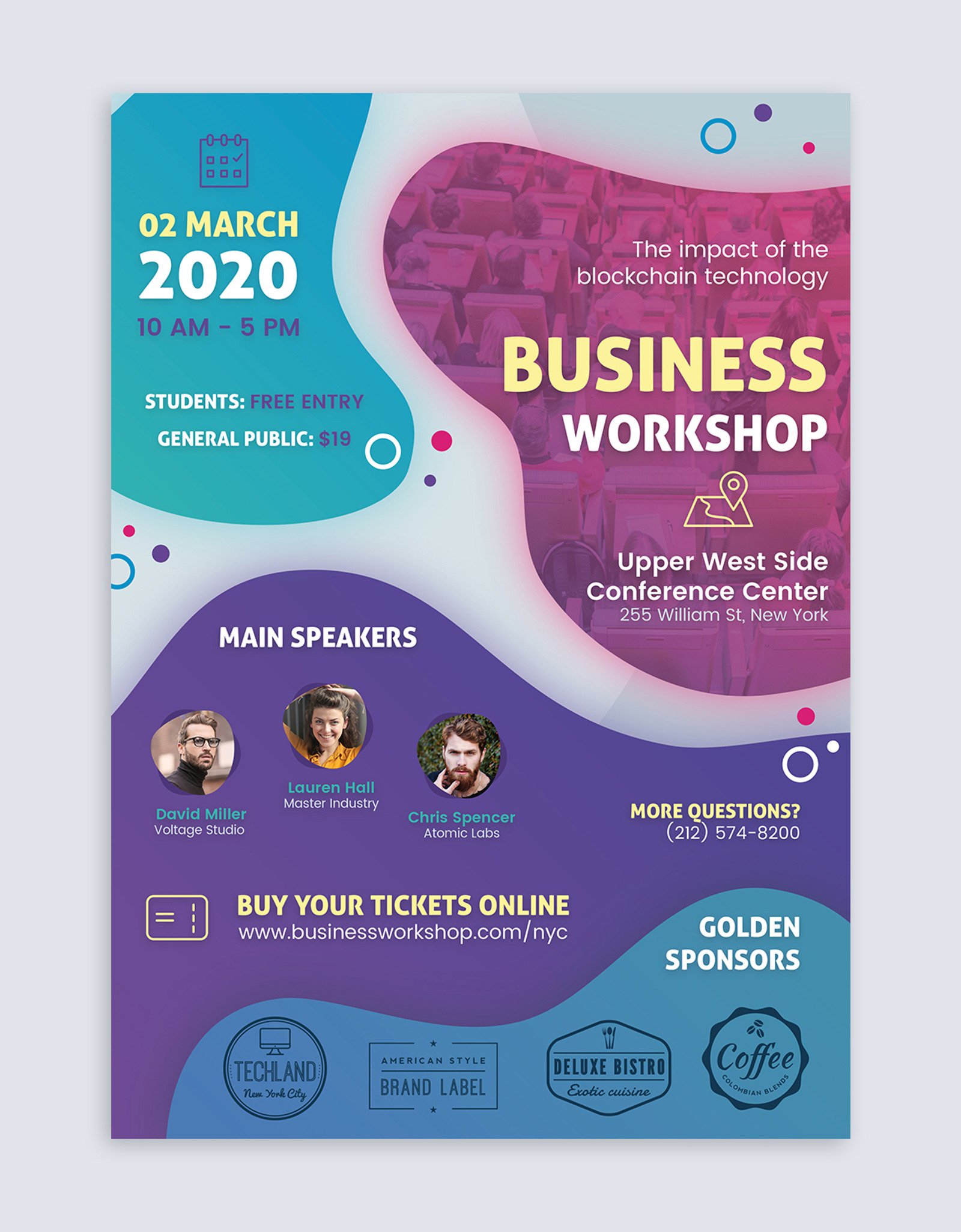 Conference Event Flyer Template #339564 - TemplateMonster