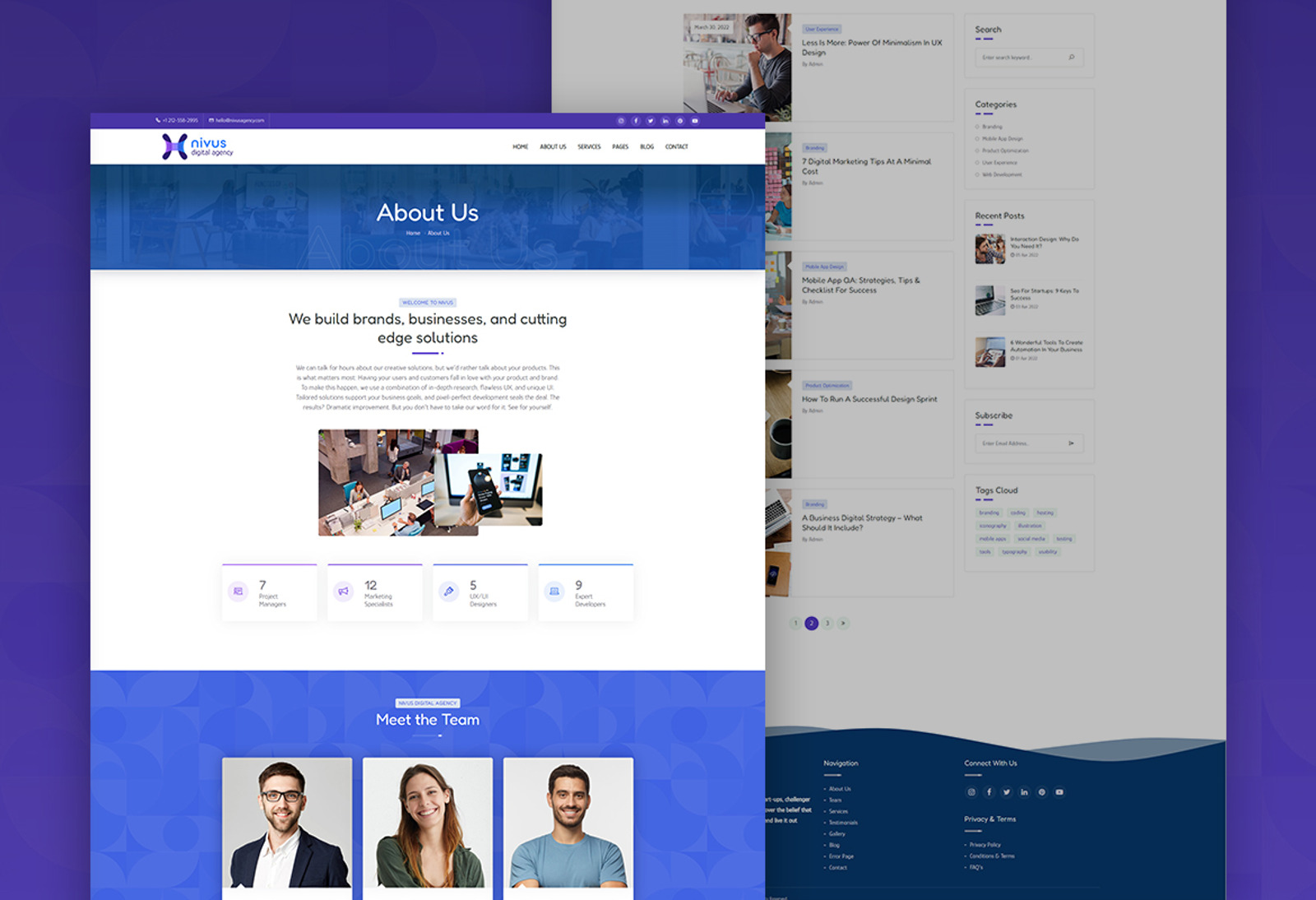 Nivus - Digital Agency Website Template - TemplateMonster