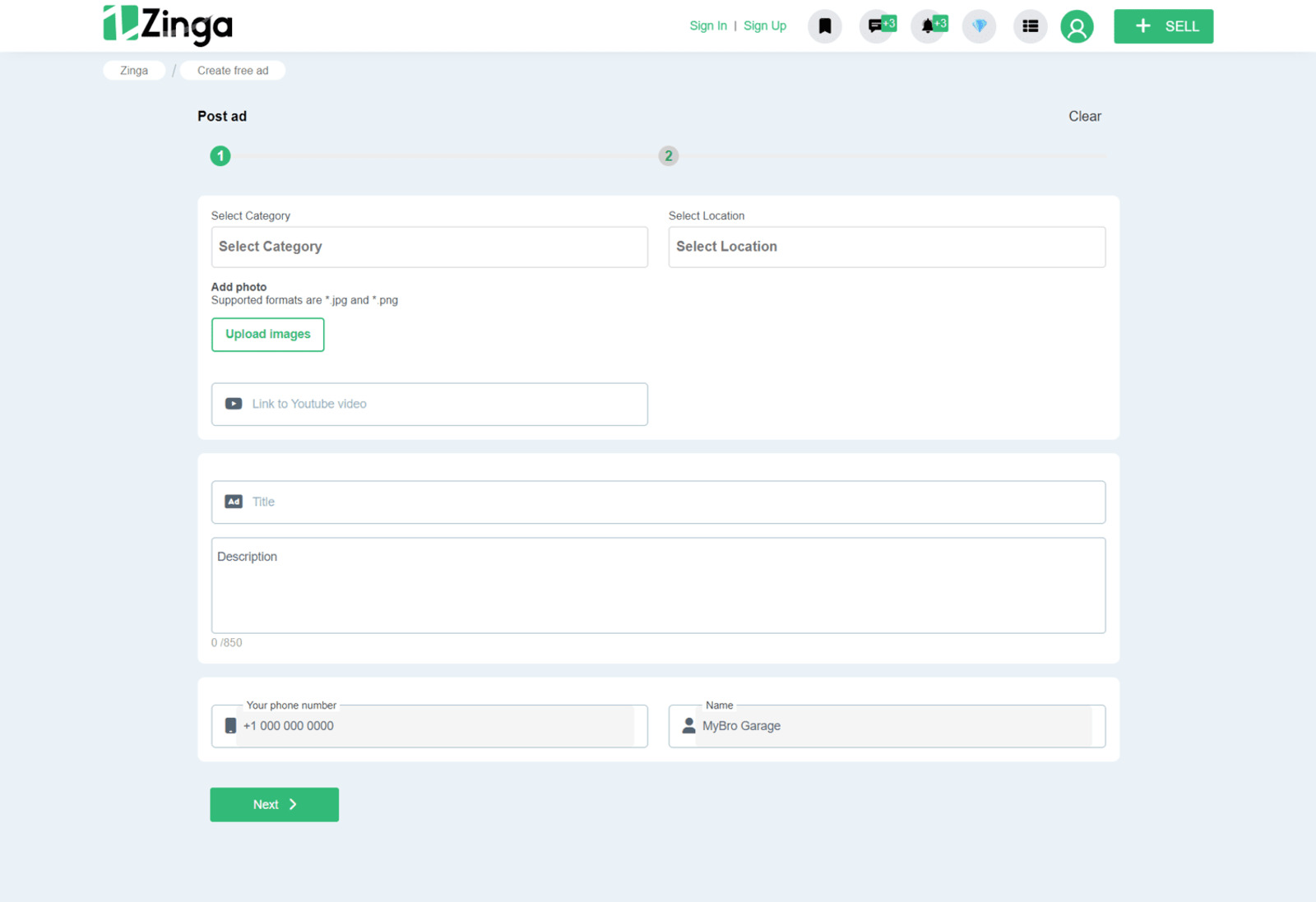 Zinga - Classified Ads & Multi-Vendor Marketplace HTML Template