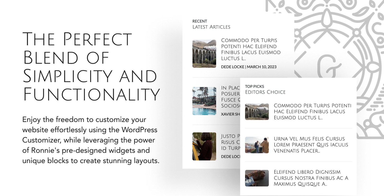 Ronnie - Personal Blog Wordpress Theme - TemplateMonster