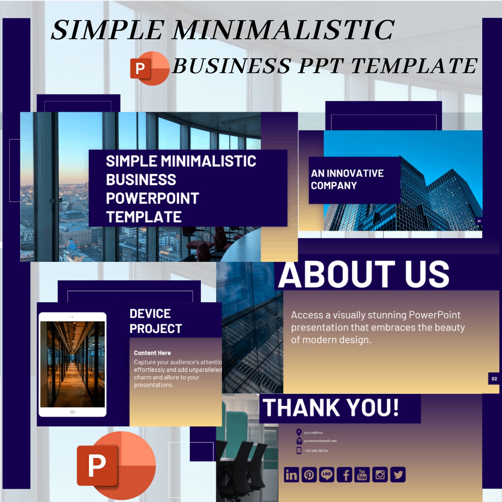 Simple Minimalistic Business PowerPoint Template