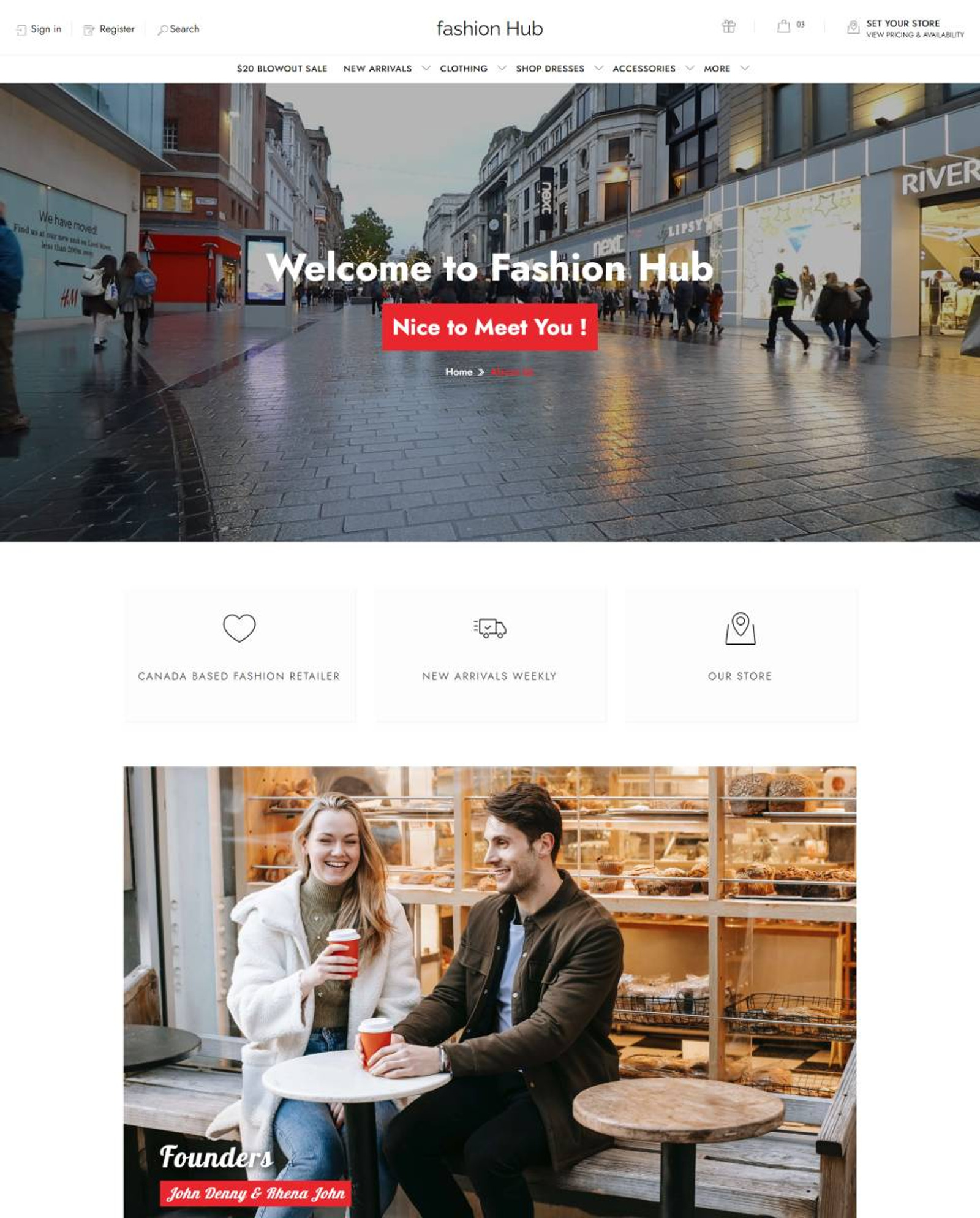 Fashion hub is an e-commerce website template