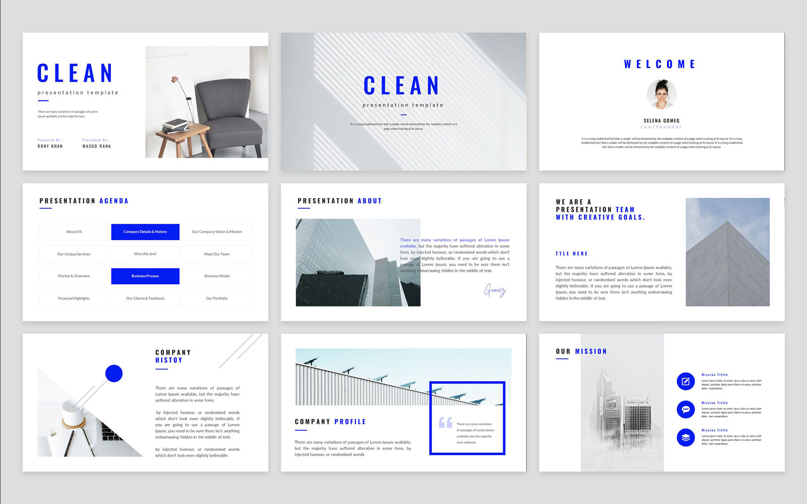 Clean Business PowerPoint Presentation Template