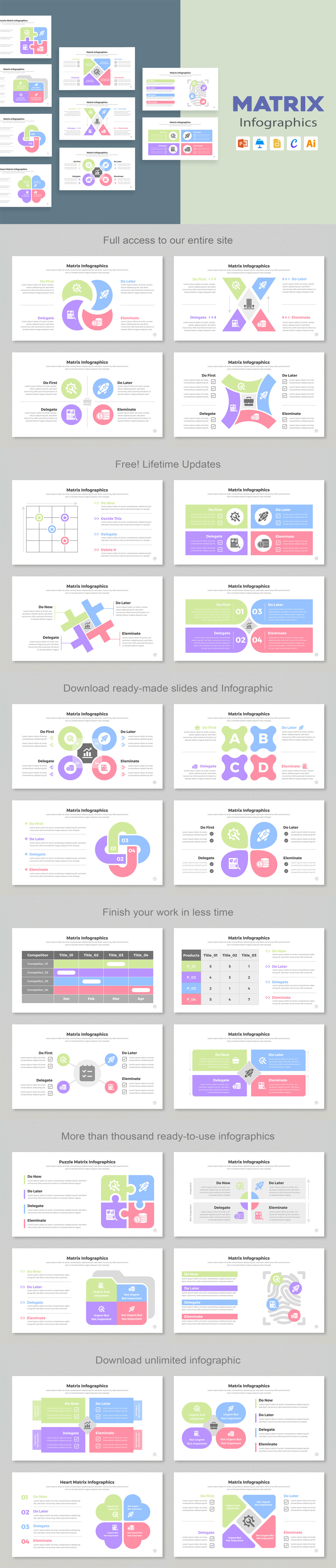 MATRIX - PowerPoint Infographics Slides Template