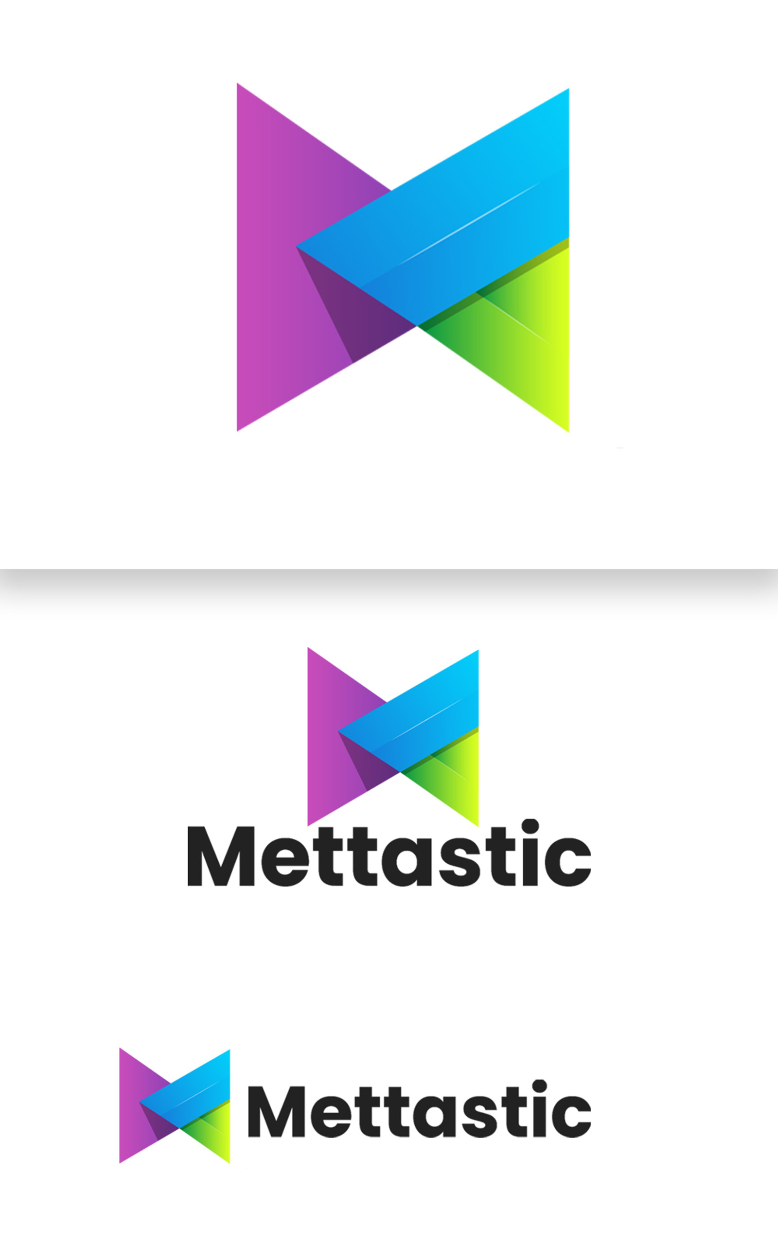 Colorful M letter logo design #362648 - TemplateMonster