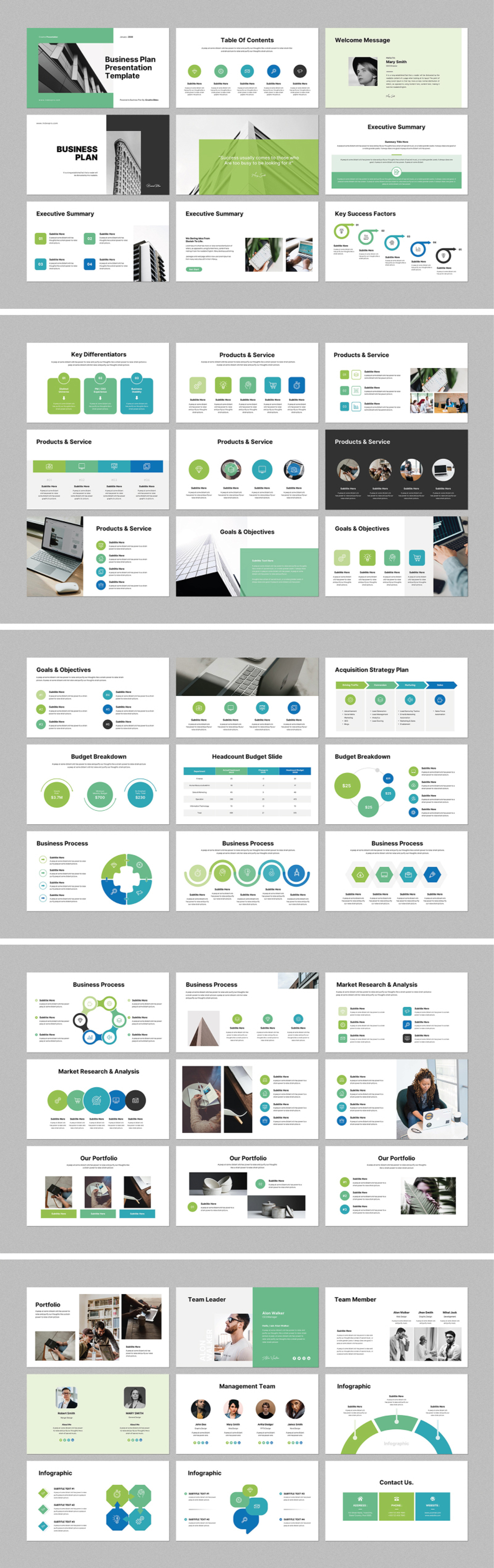 Business Plan Simple PowerPoint #366764 - TemplateMonster