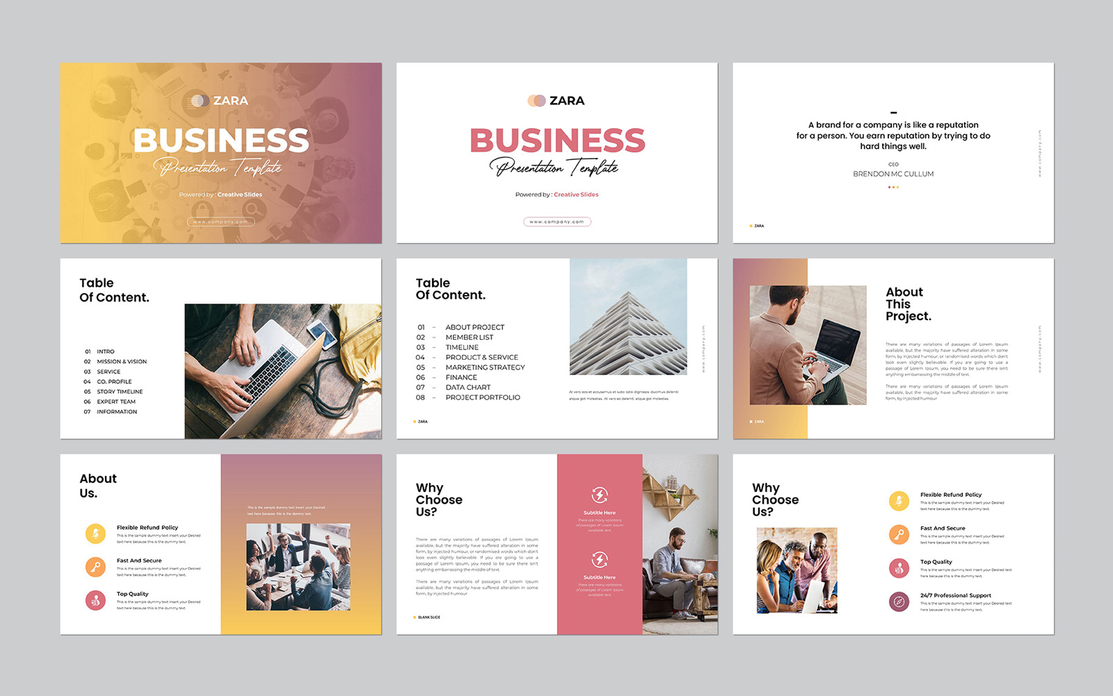 Zara PowerPoint Presentation Template - TemplateMonster