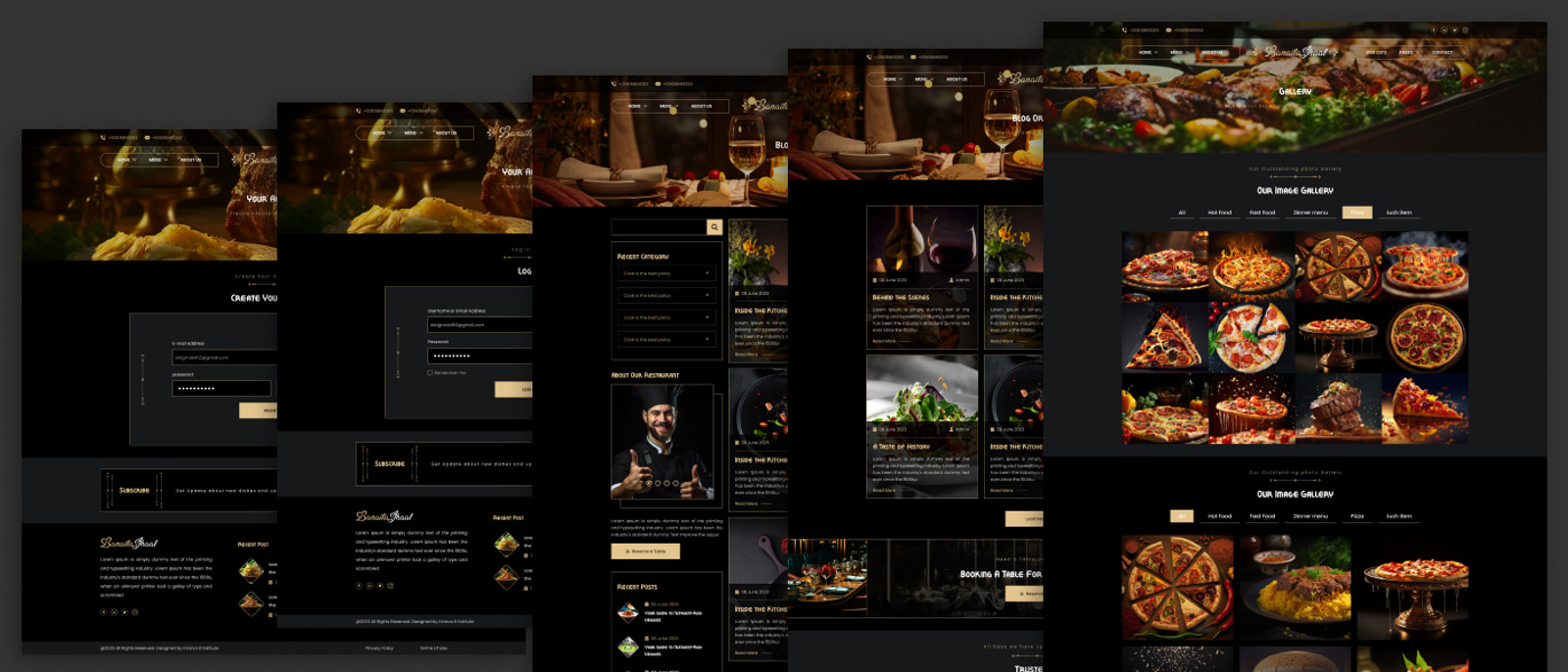 Restaurant Dark Website Template in Figma - TemplateMonster