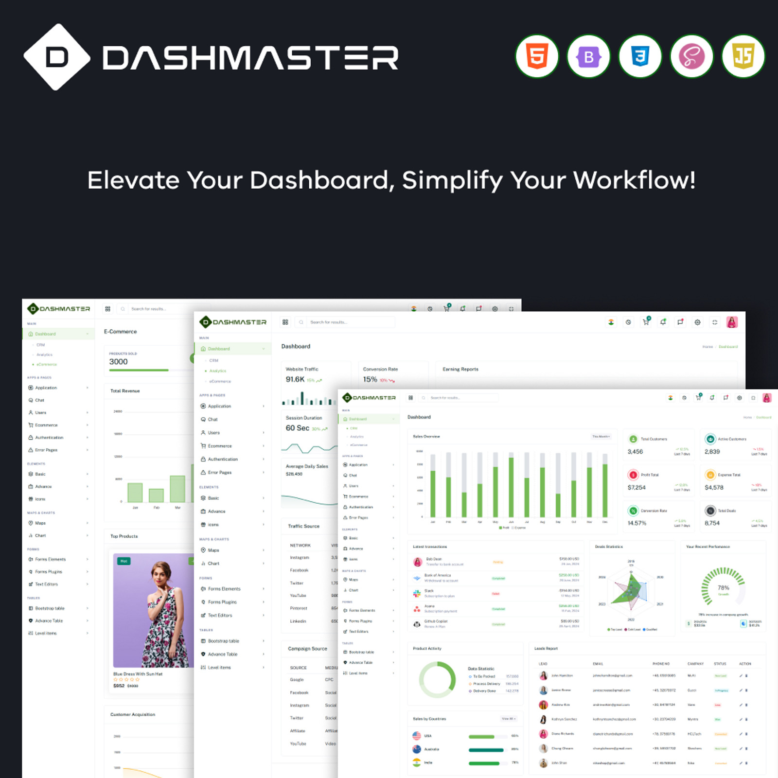 Dashmaster – Bootstrap 5 Admin & Dashboard Template