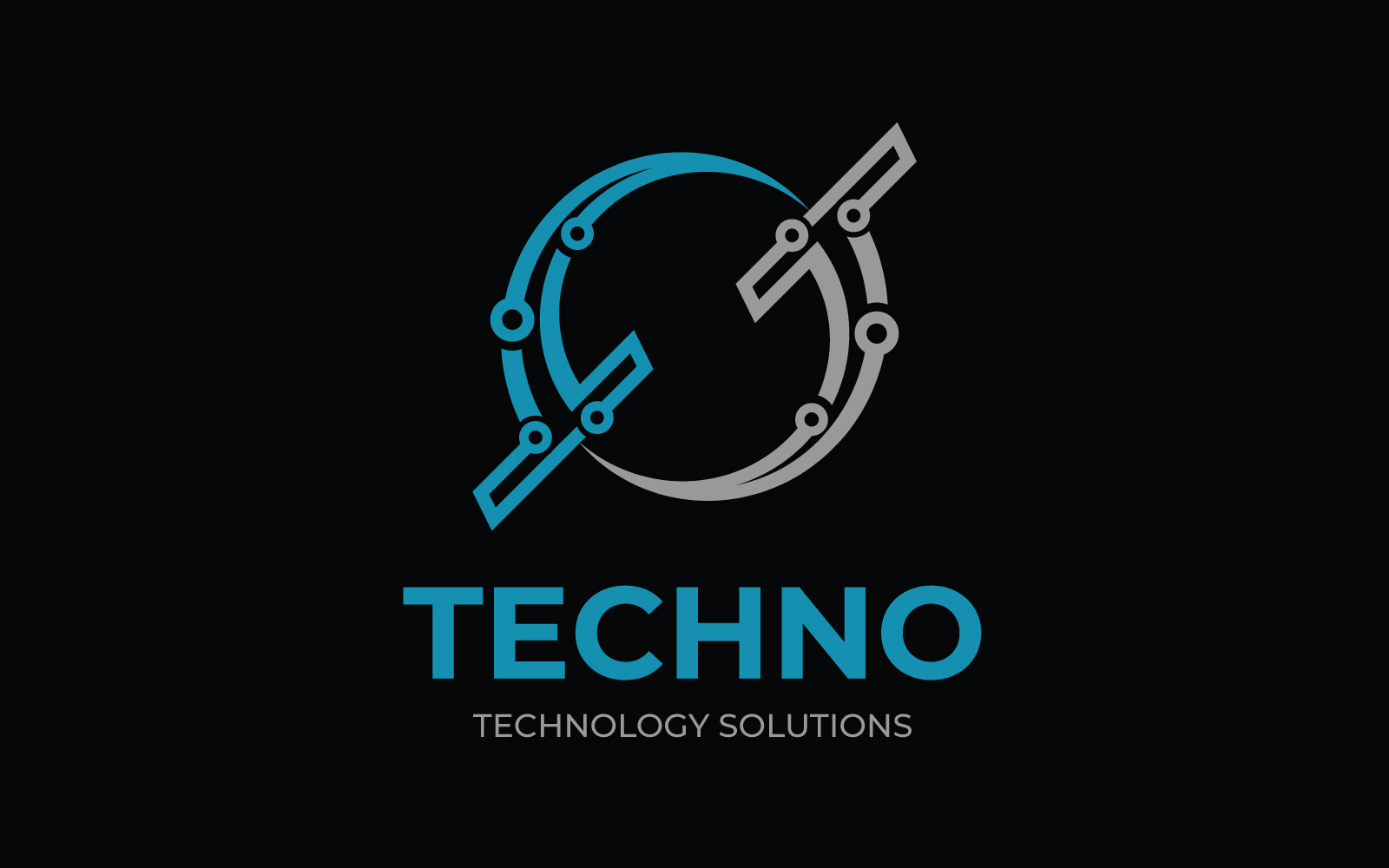 Techno Logo Design with T-Letters Technology