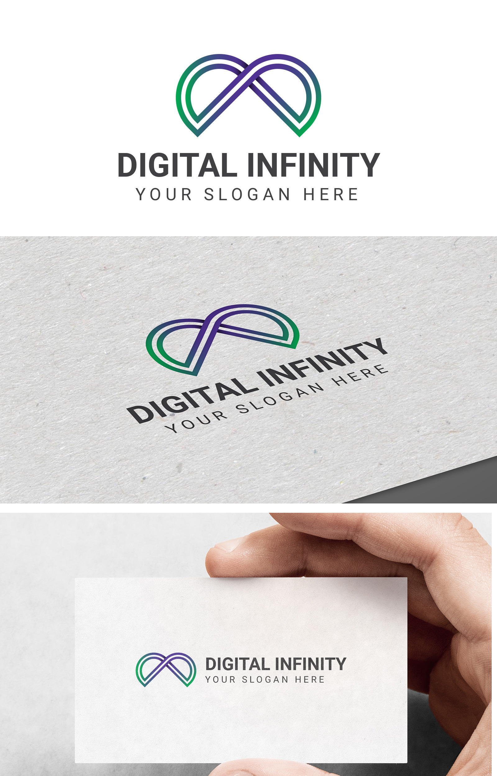Digital Infinity Logo Free Template #352163 - TemplateMonster