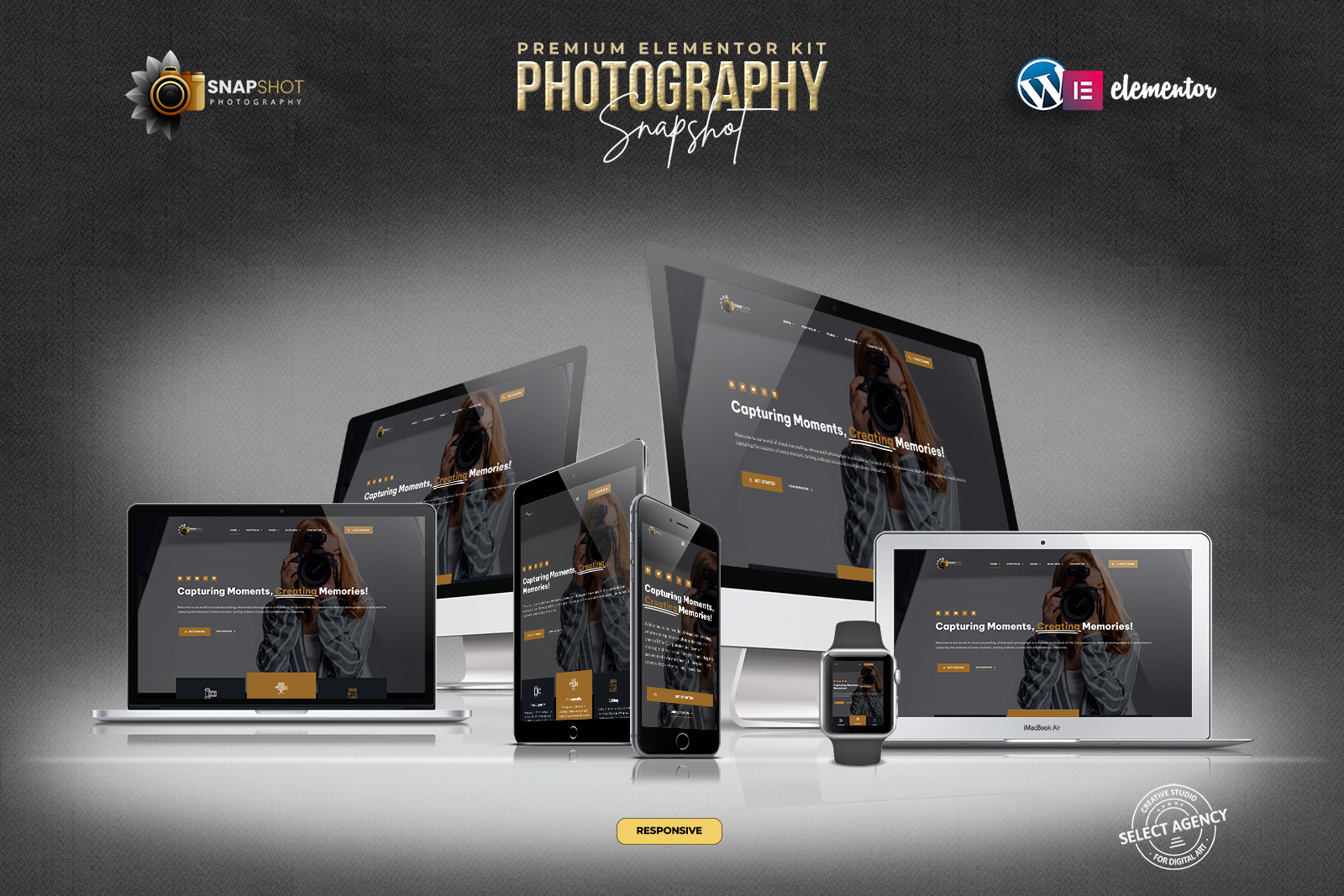 Snapshot - Premium Photography Elementor Pro Template Kit