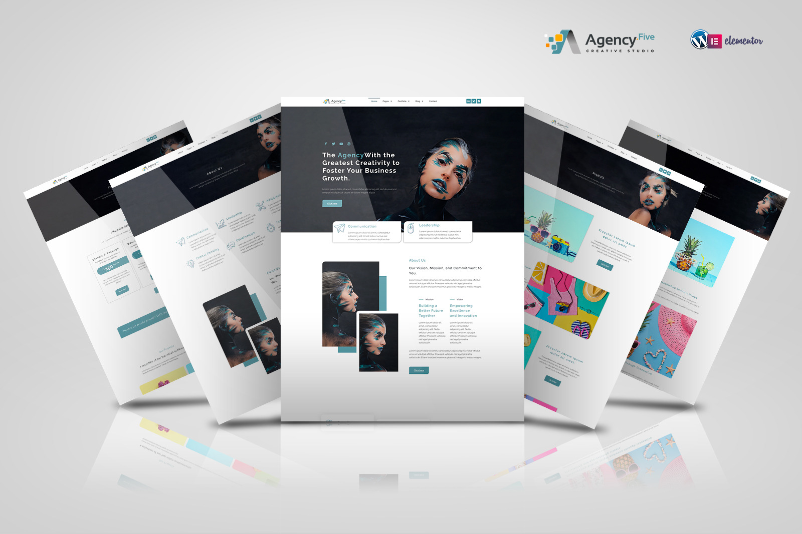 Agency Five - Premium Digital Agency Elementor Template kit