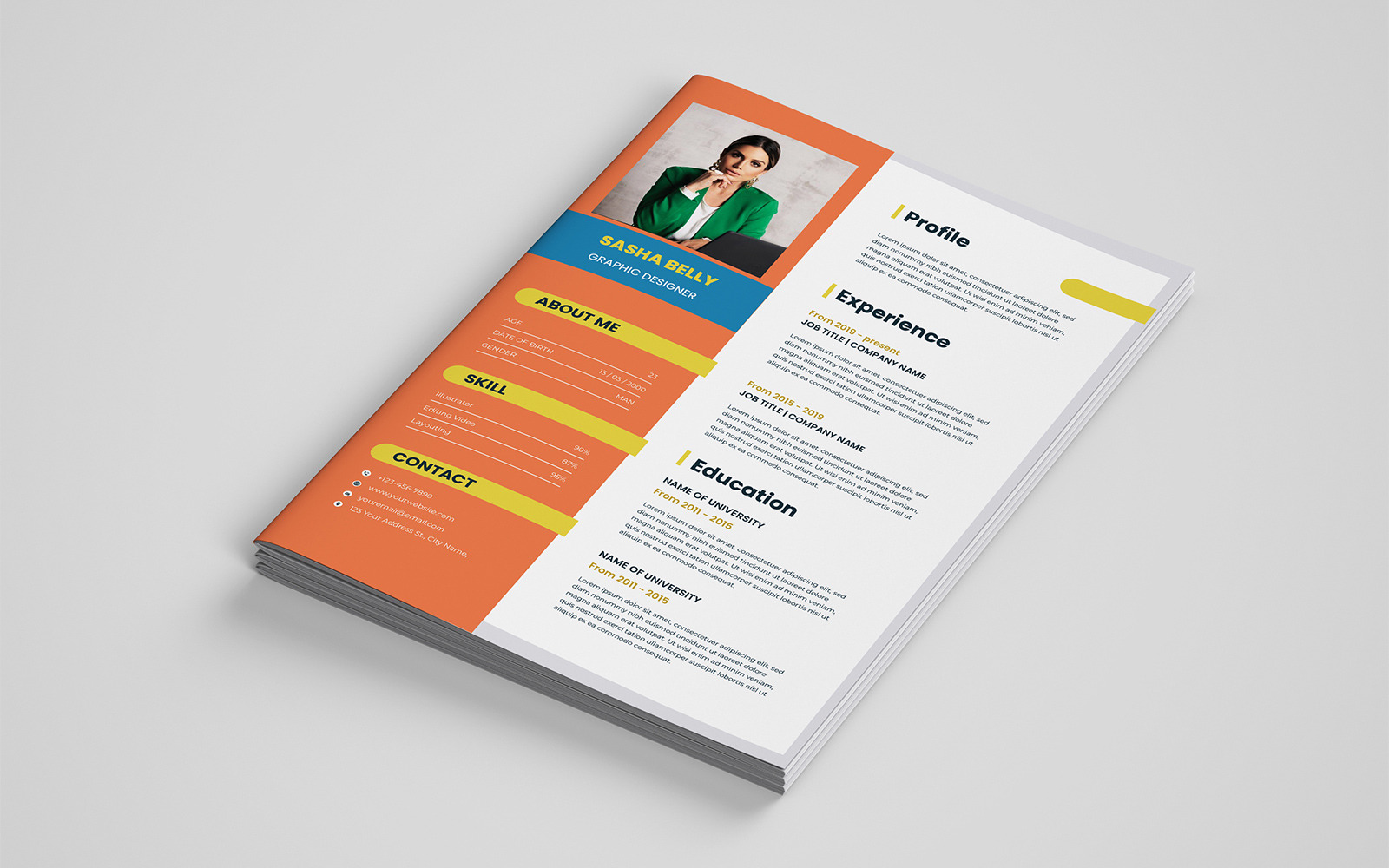Idea Draft Resume | CV Template #375275 - TemplateMonster