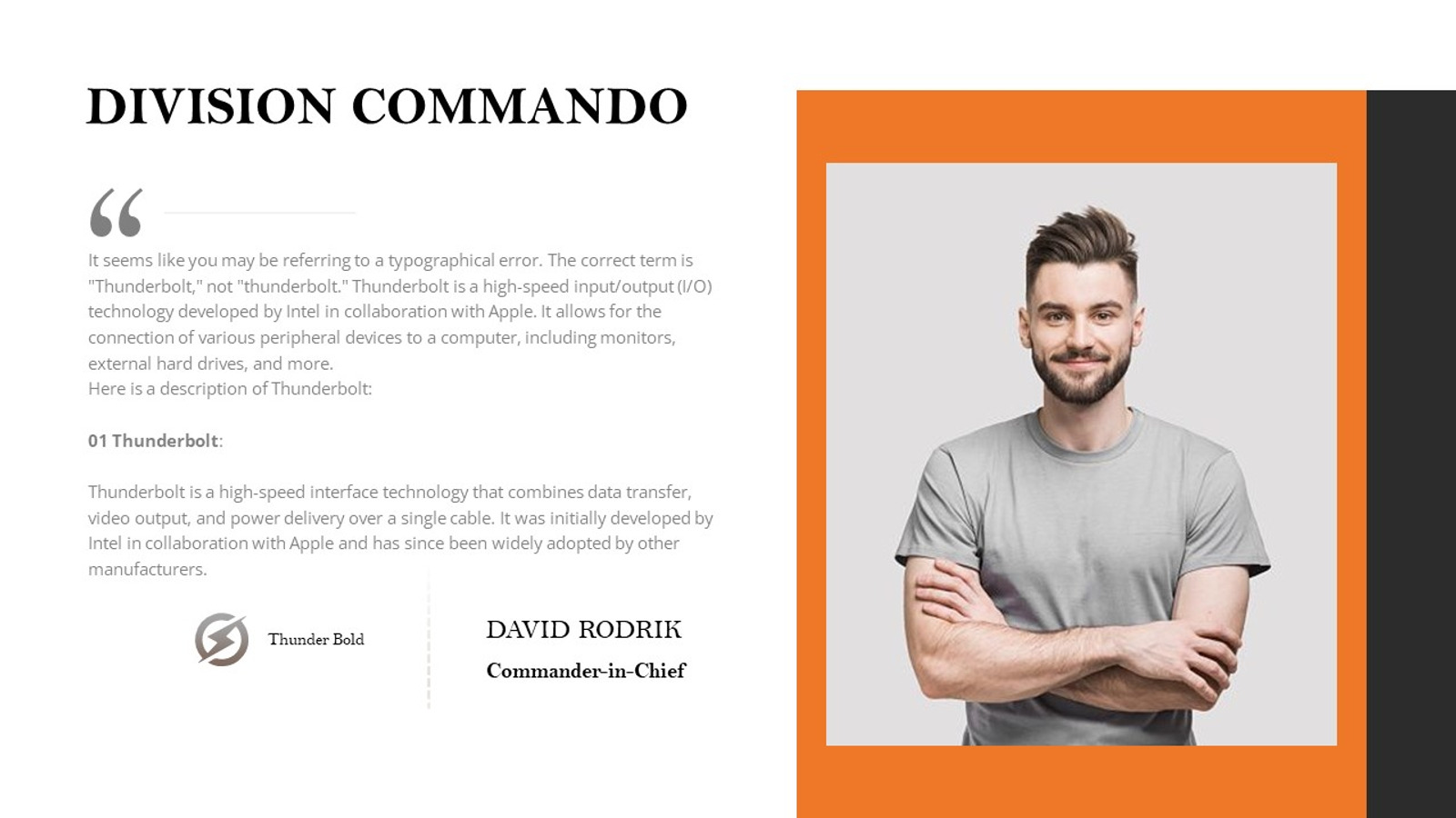 Thunder-Bold PowerPoint Presentation Template