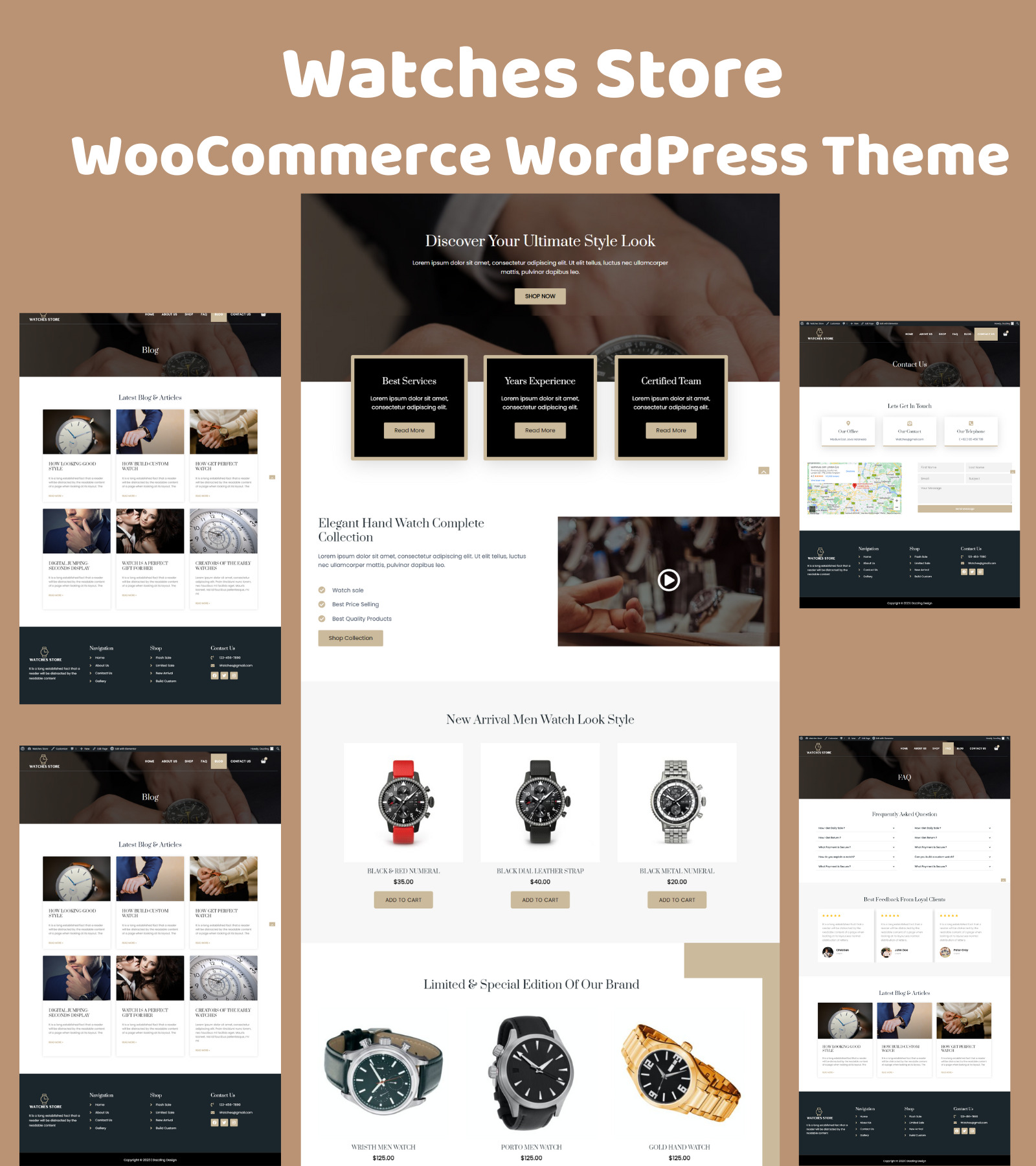 Watches Store Woocommerce Elementor Wordpress Theme