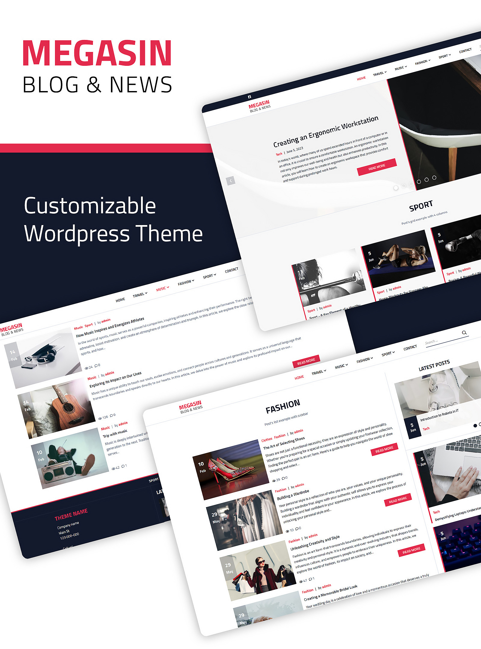 Megasin - Blog, Magazine, News WordPress Theme