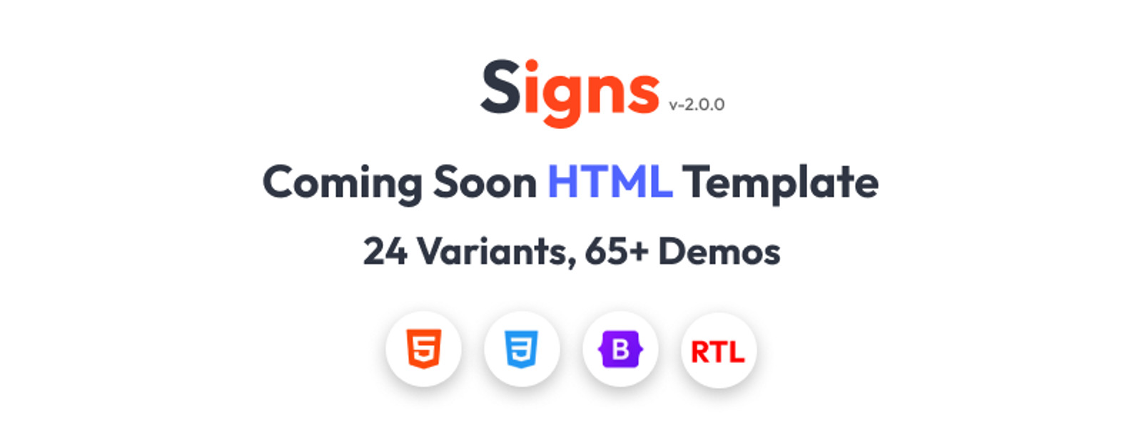 Signs - Coming Soon HTML Template #392766 - TemplateMonster